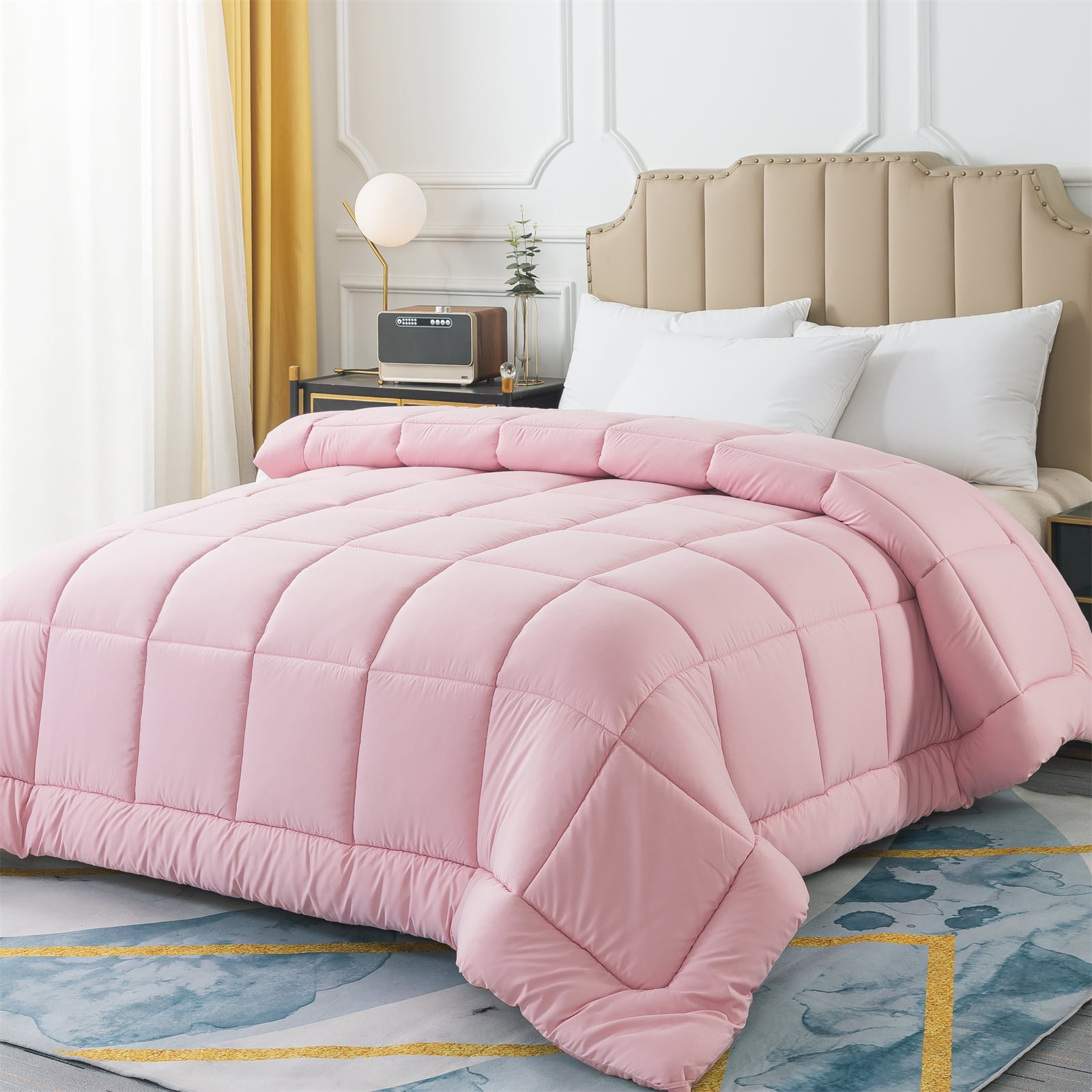 IGI King Comforter, Pink | All Season Hotel Down Alternative Duvet ...