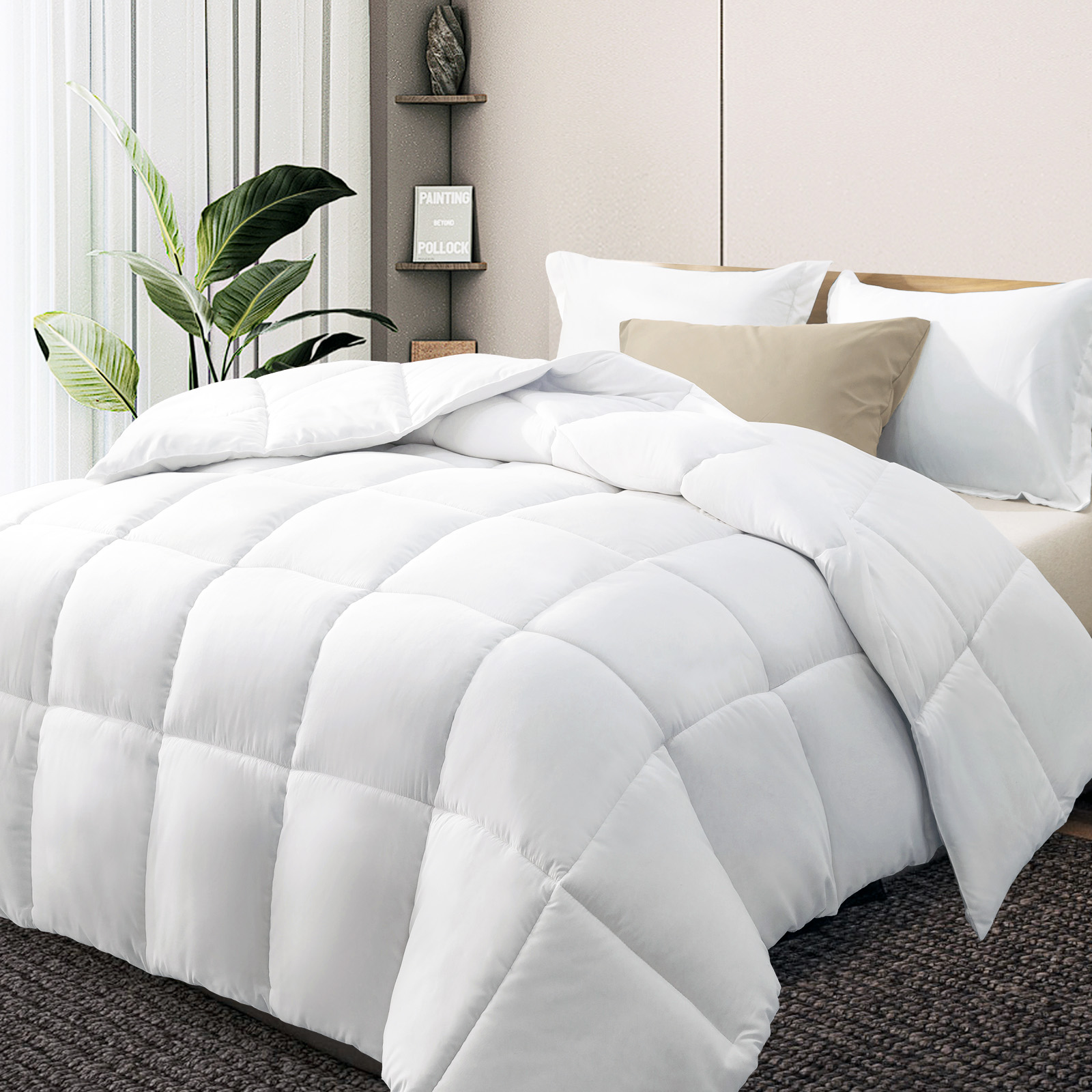 Rest Haven All-Season Down Alternative Comforter, King, Silver/Ash ...