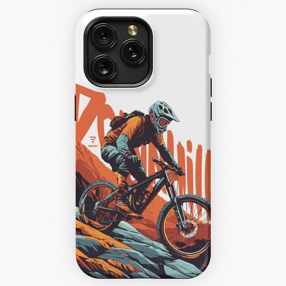 Downhill Bike Gift For Cyclist Mountain Rider Art iPhone Case 17 16 15 14 13 12 11 Pro Max ...