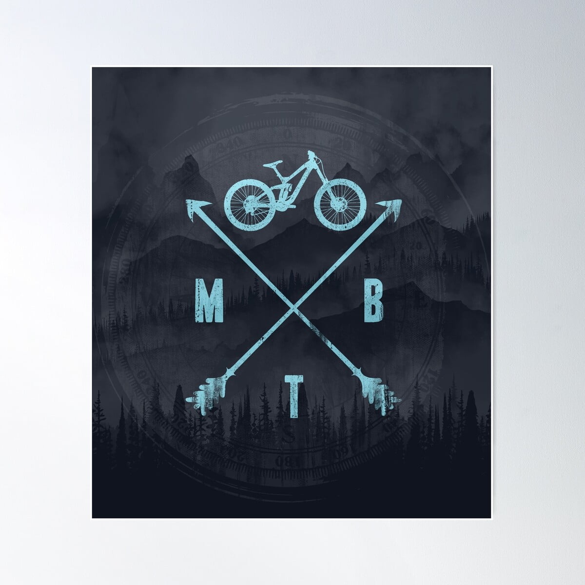 Downhill MTB Poster, 24x36 UNFRAMED - Walmart.com