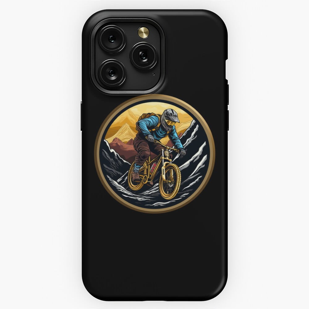 Downhill Mountain Bike Retro Vintage Gift Design iPhone Case 17 through 11 Pro Max - Walmart.com