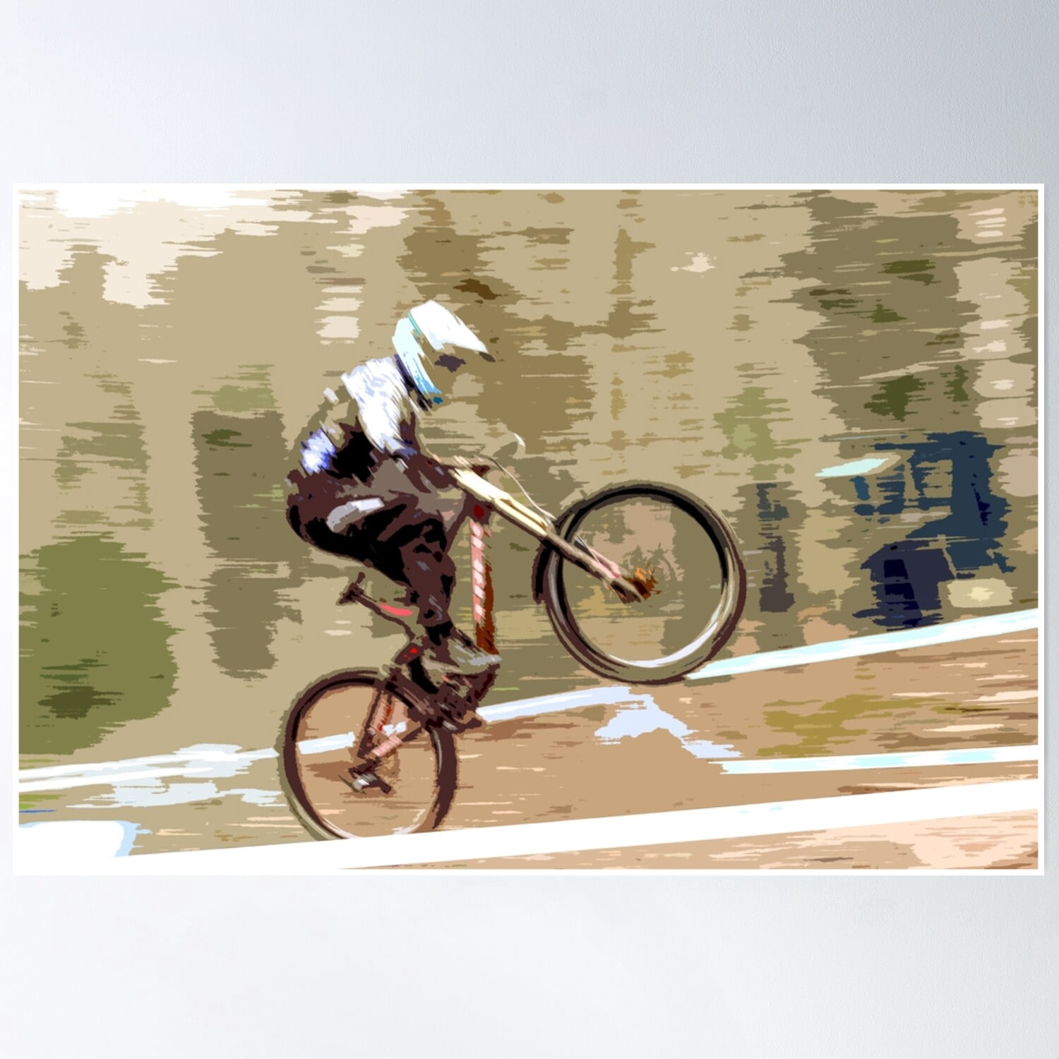 Downhill Mountain Biking Poster Wall Art, Modern Wall Decor, 12x18 ...