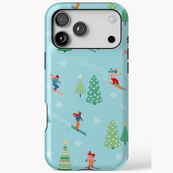 Downhill Skier Winter Sport Snow Art Case for iPhone 11 12 13 14 15 16 ...