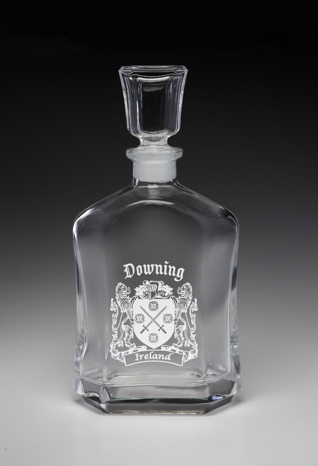 Downing Irish Coat of Arms Whiskey Decanter (Sand Etched) - Walmart.com