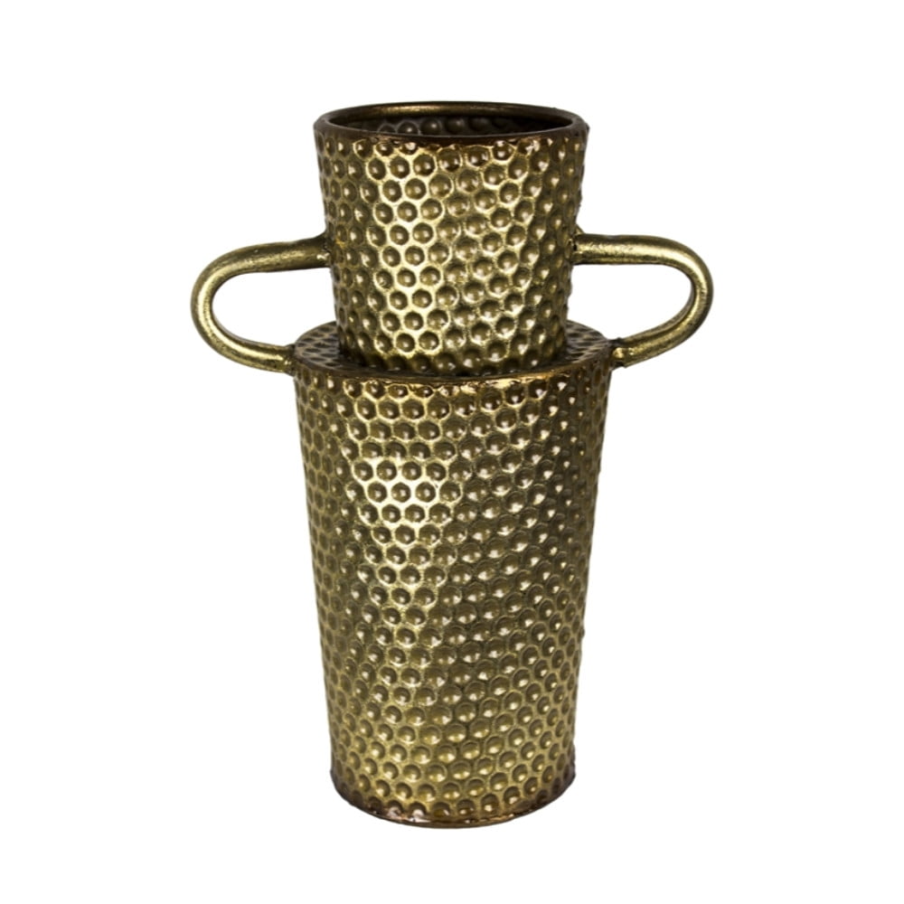 Downrightly Imposing Metal Dimple Texture Vase, Gold - Walmart.com
