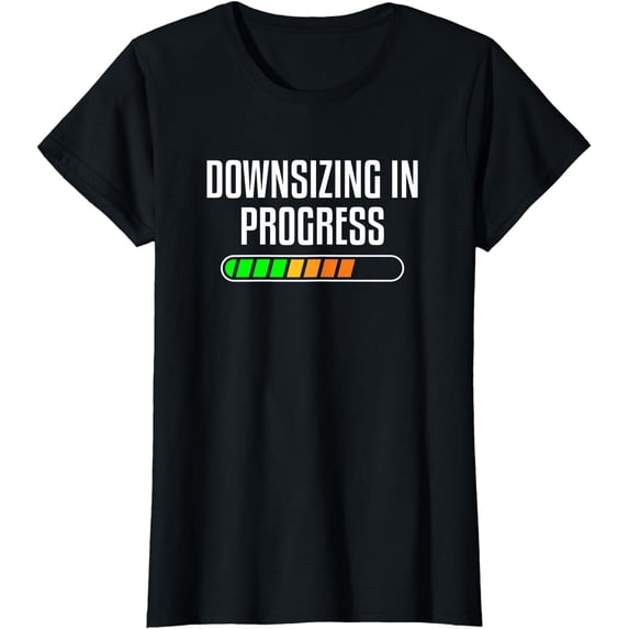 Downsizing In Progress Motivational Body Fitness Gym Workout T-Shirt ...