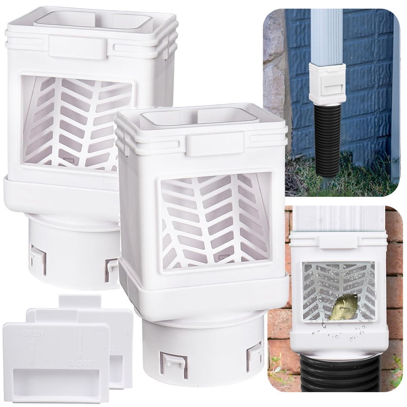 Downspout Filter, 2 Pack Downspout Leaf Filter, Gutter Downspout Screen ...