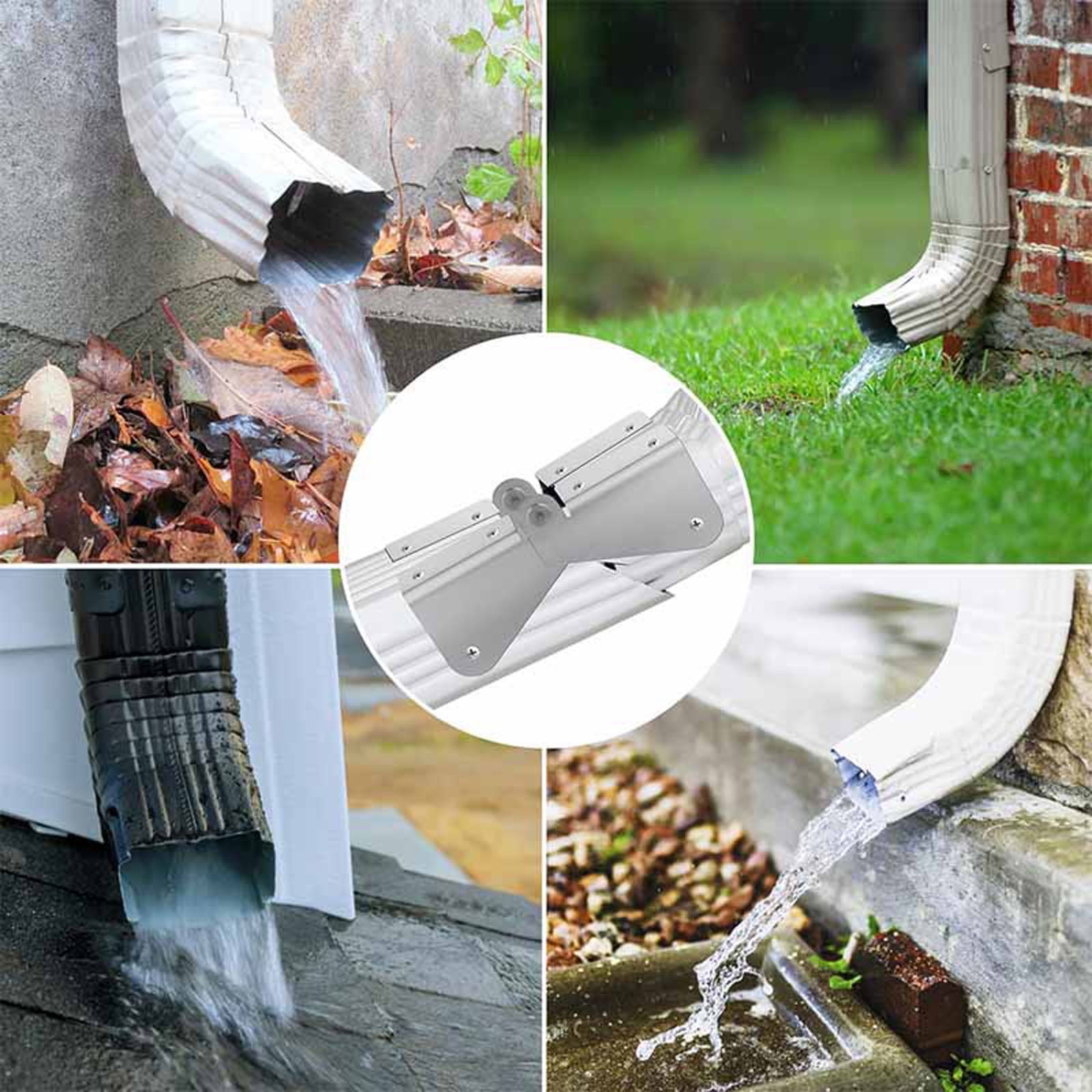 Downspout Hinge 4pc Innovative Flip Design Gutter Extension Anti-Slip ...