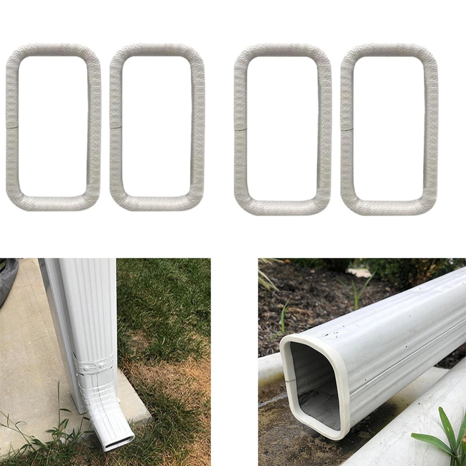 Downspout Safety Cap & Cover, Rubber Pipe Protector, Non-Clogging ...