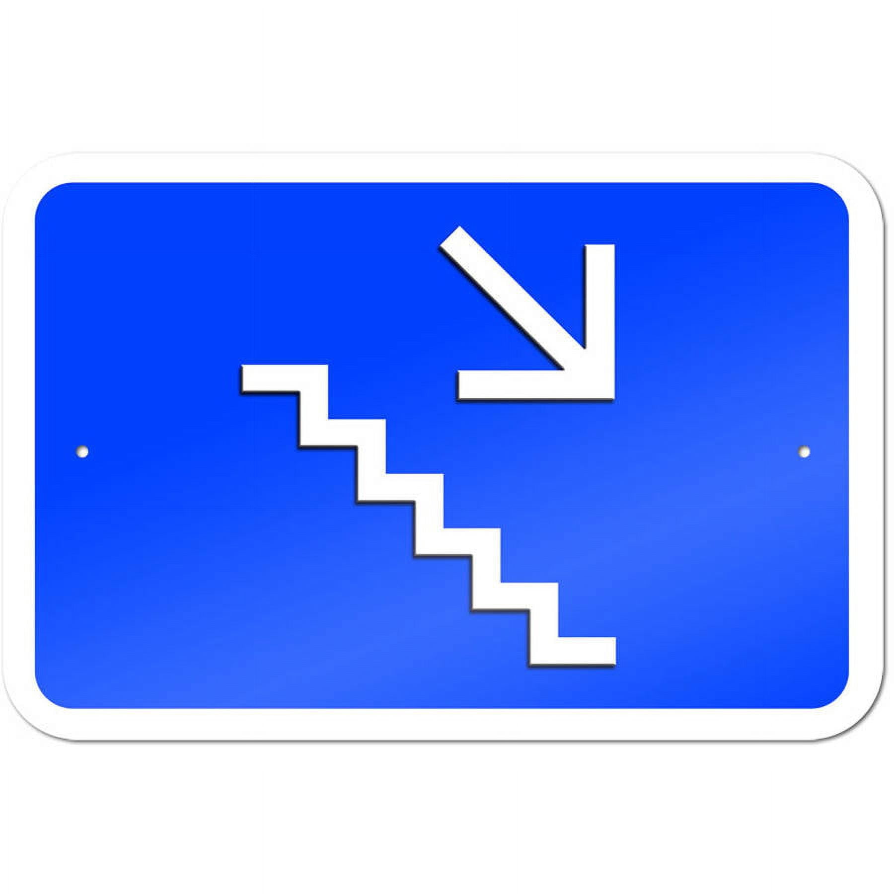 Downstairs Stairs Right Arrow Sign - Walmart.com