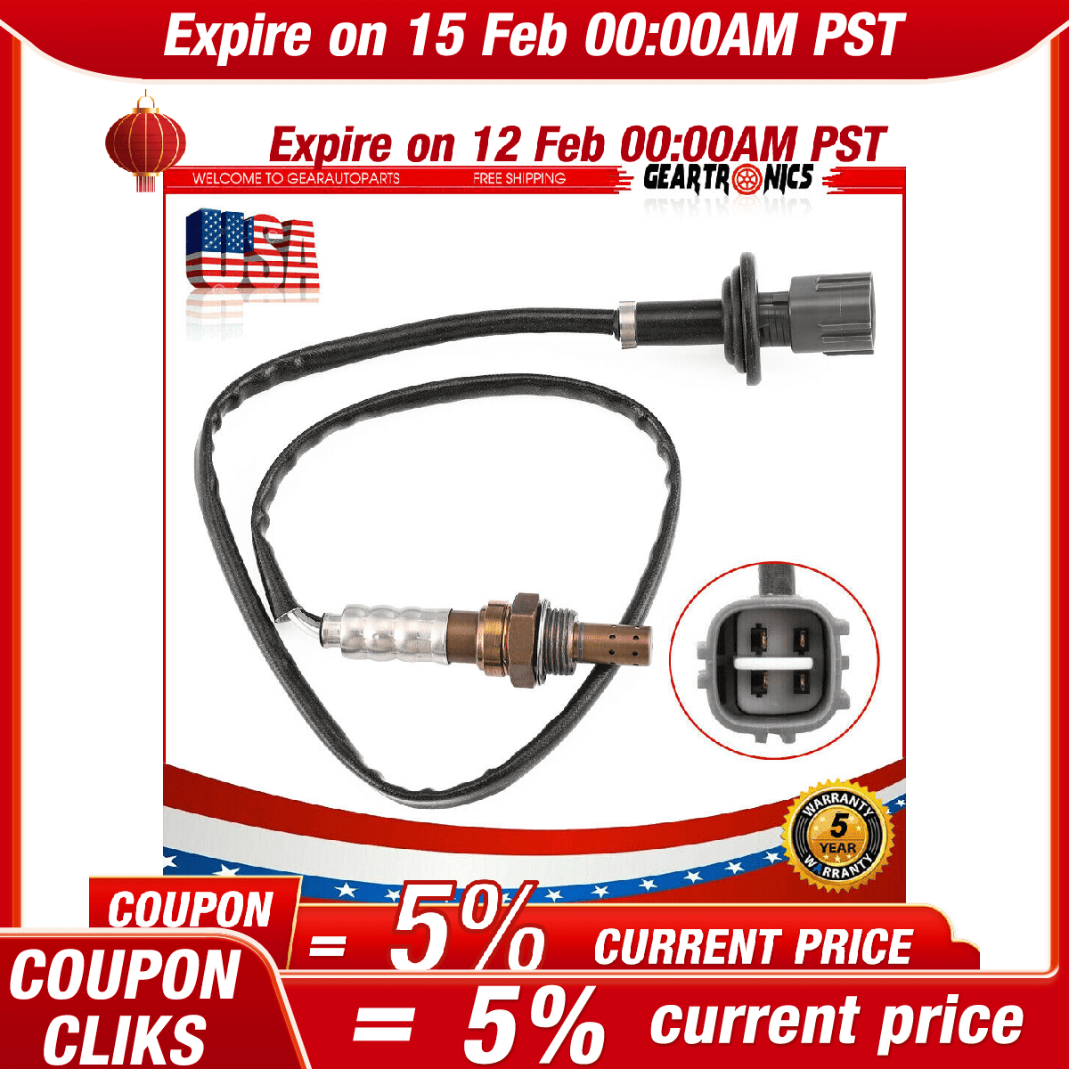 Downstream Oxygen O2 Sensor For Toyota Camry Celica Matrix Prius Sienna ...