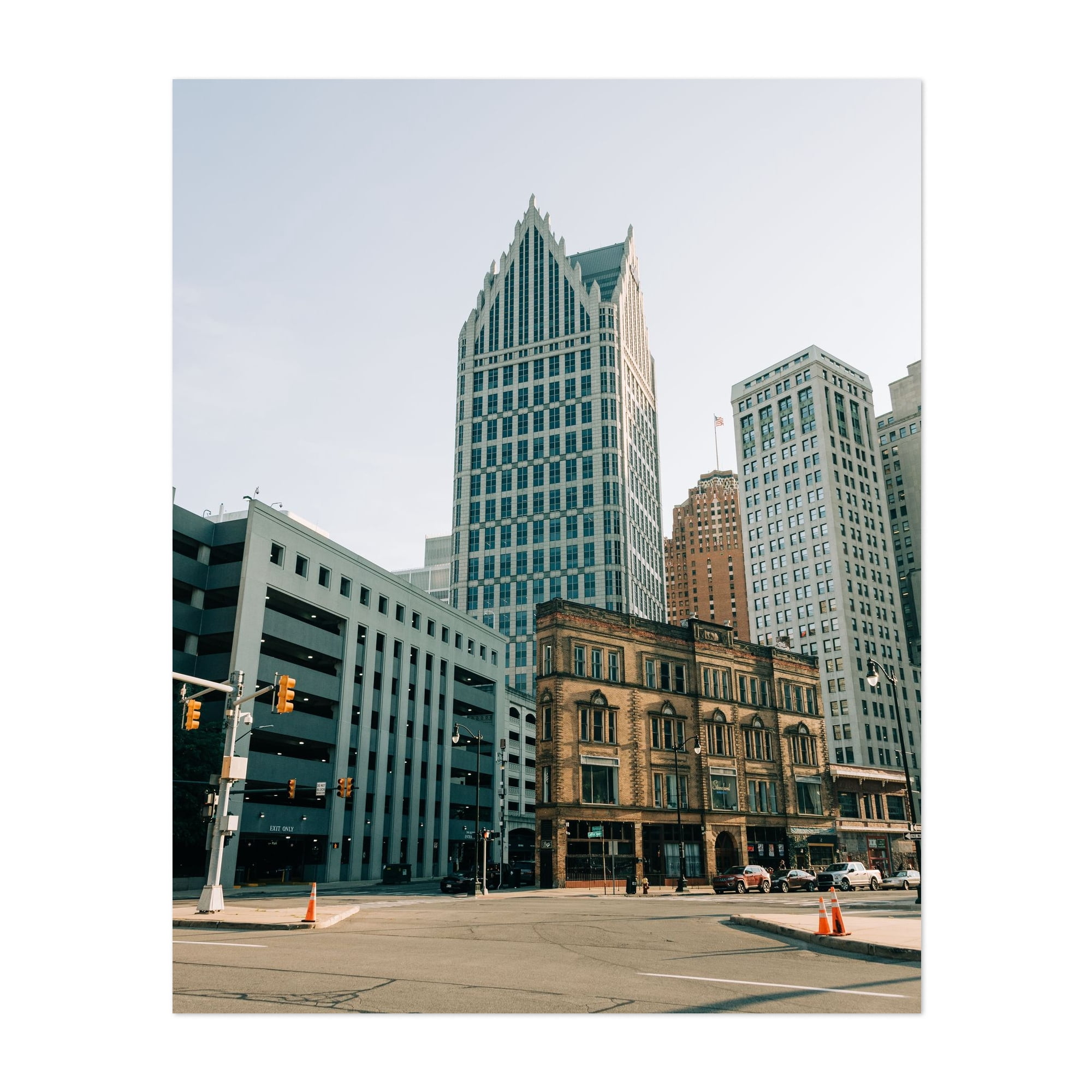 Downtown Architecture, Detroit - Detroit Michigan Photography Unframed ...