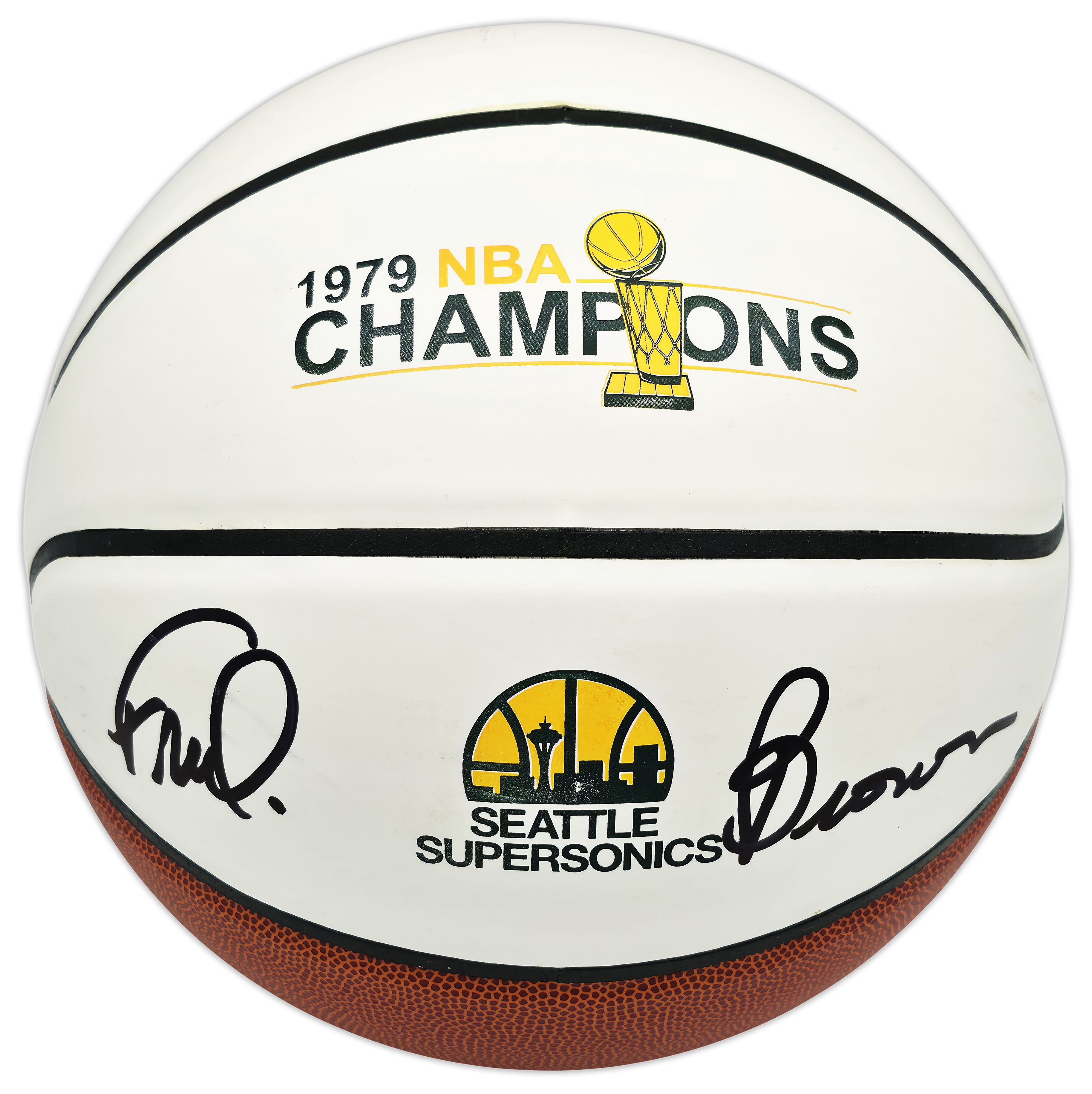 Downtown Fred Brown Autographed 1978-79 NBA Champions Logo Basketball ...