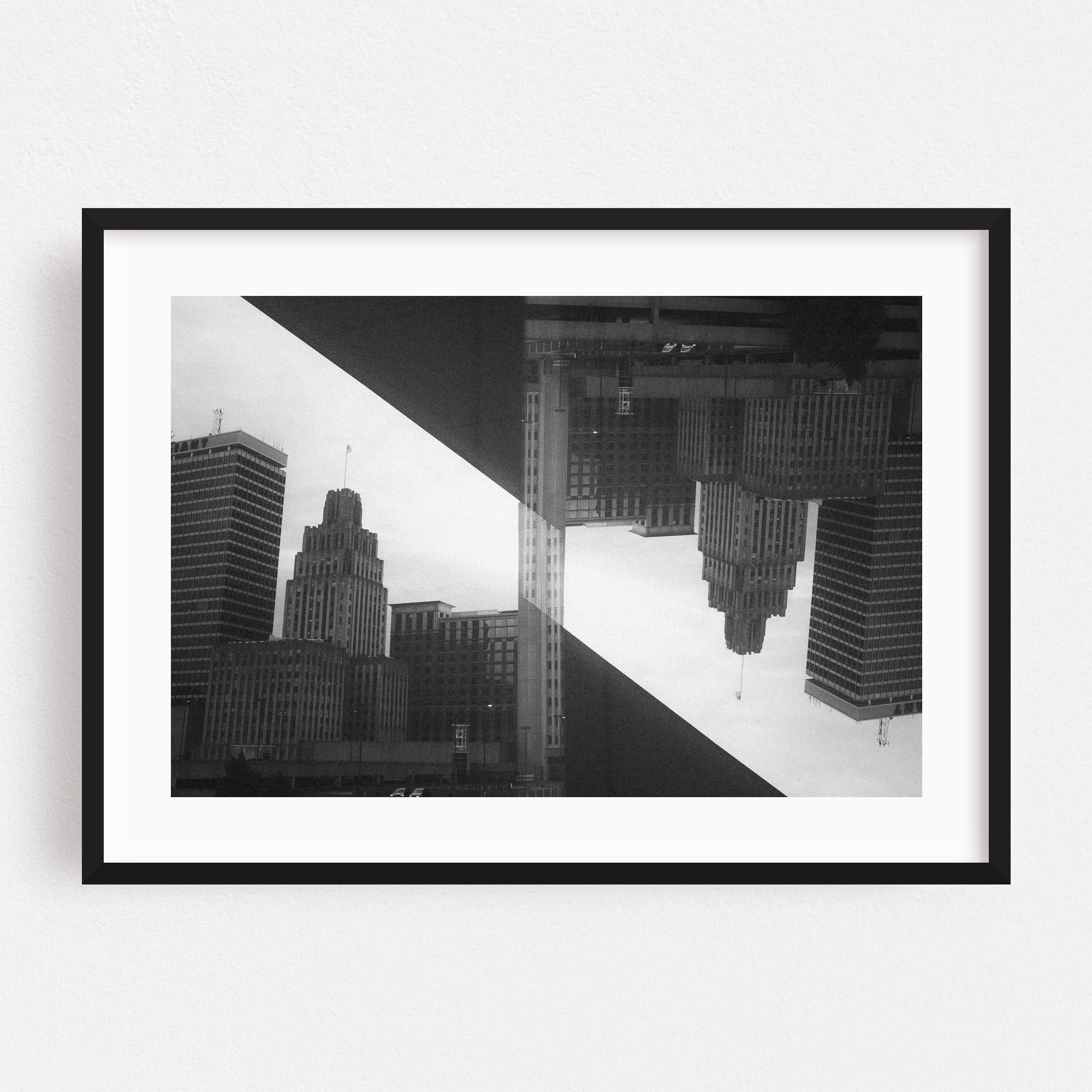 Downtown Inception - Winston-Salem North Carolina Photography Black and White Cityscape ...