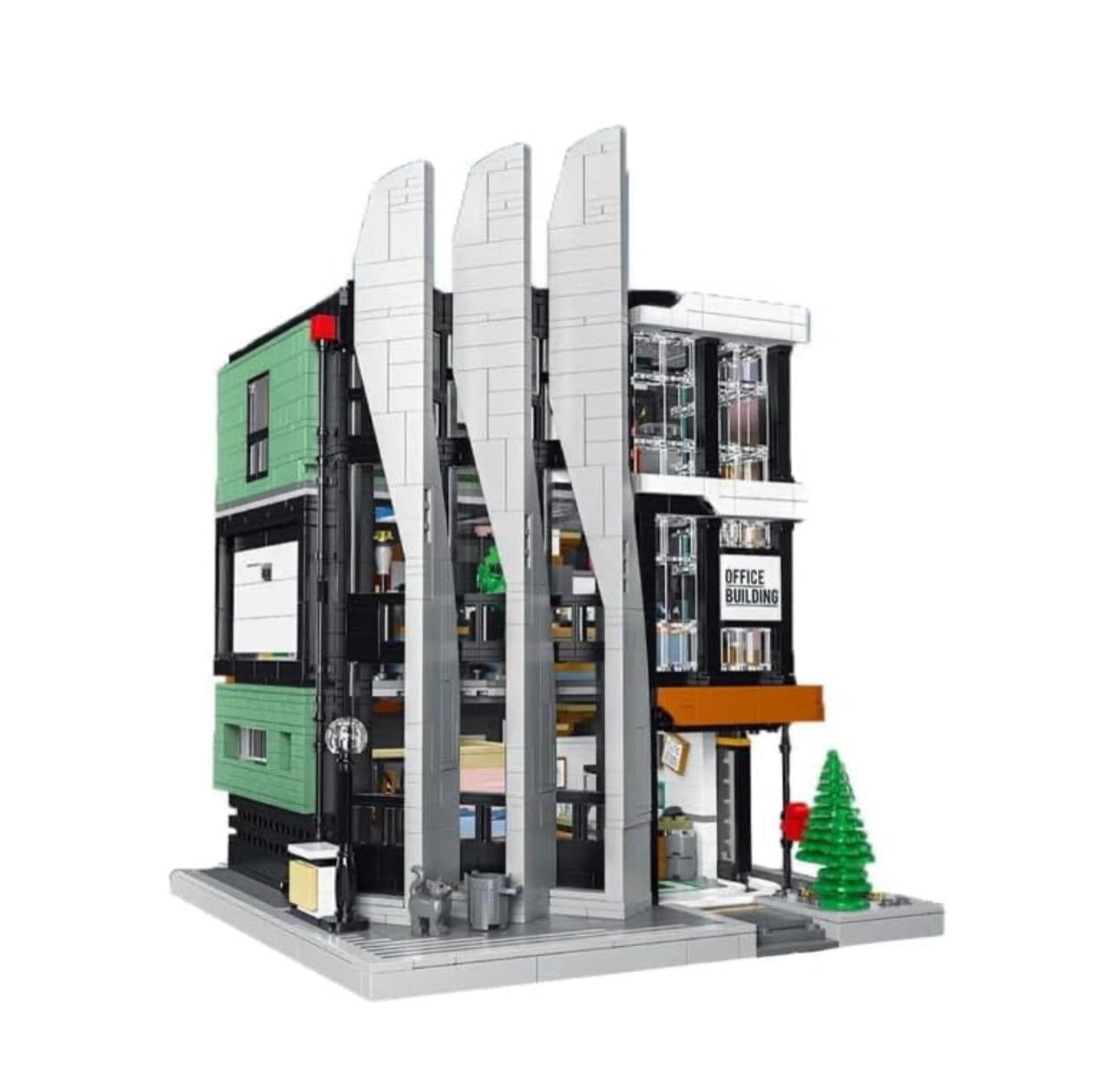 Downtown Office Building Modular Building Blocks Set with Integrated ...