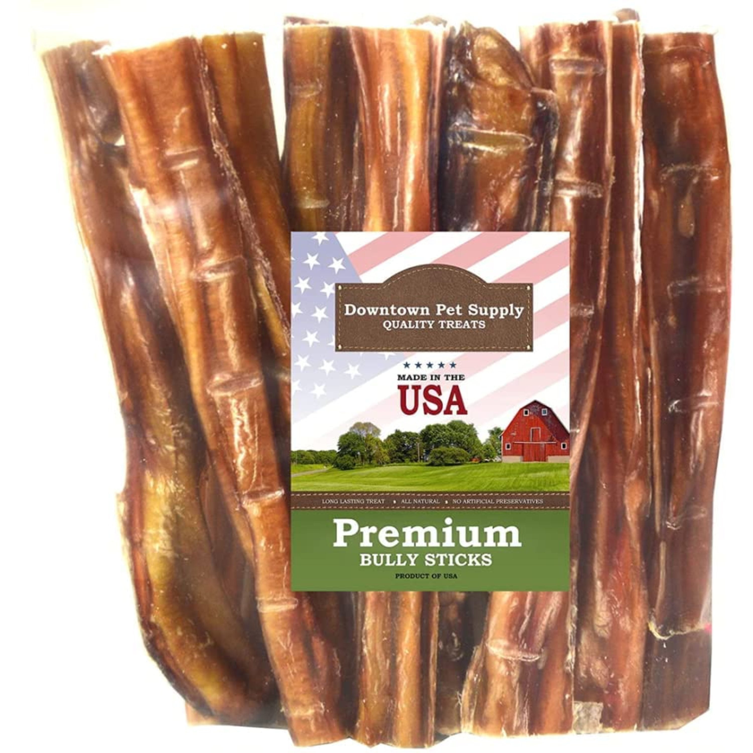 Downtown Pet Supply Bully Sticks For Dogs Rawhide Free Dog Chews 4-5 ...