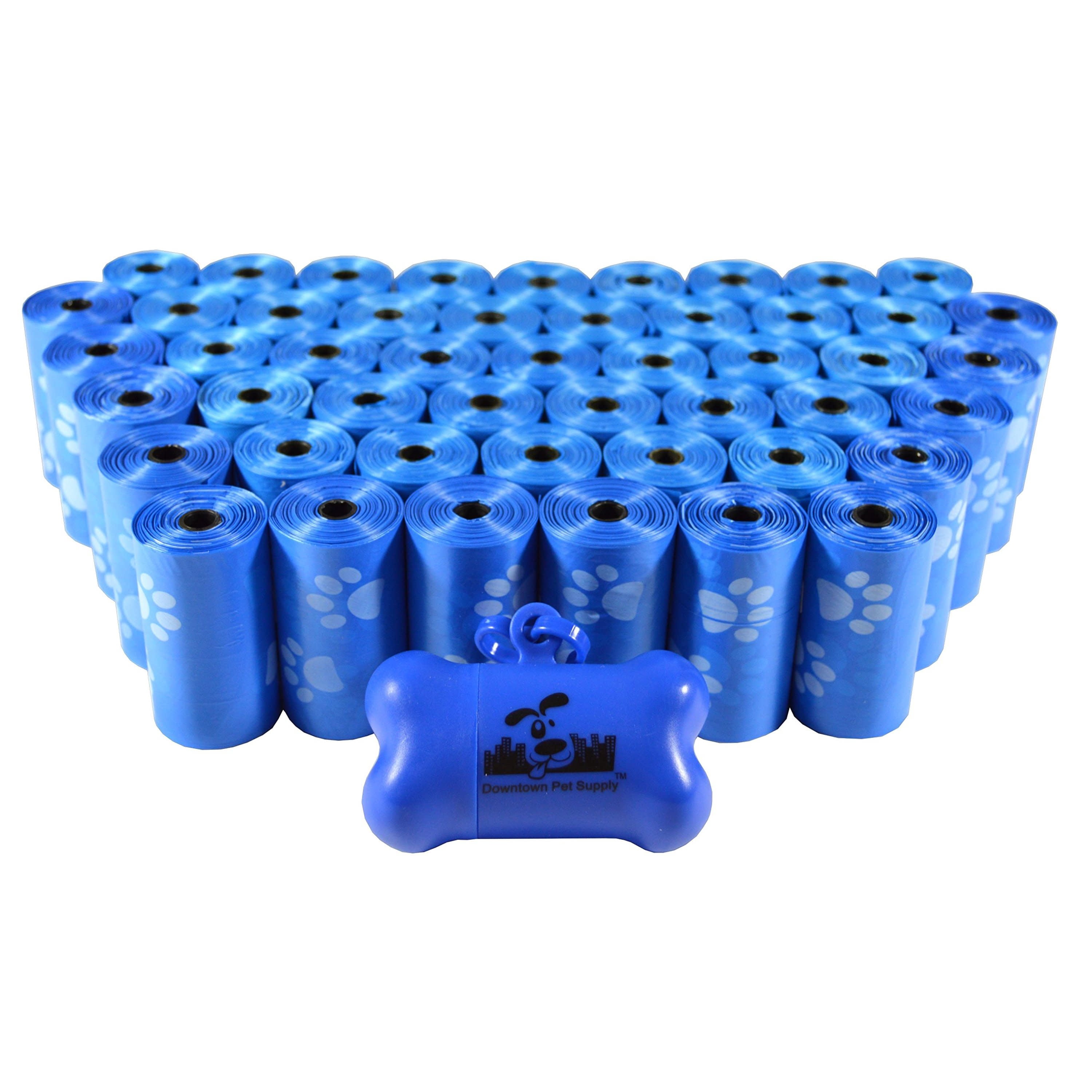 Downtown Pet Supply Dog Poop Bags with Free Poop Bag Holder, Blue, 960 ...