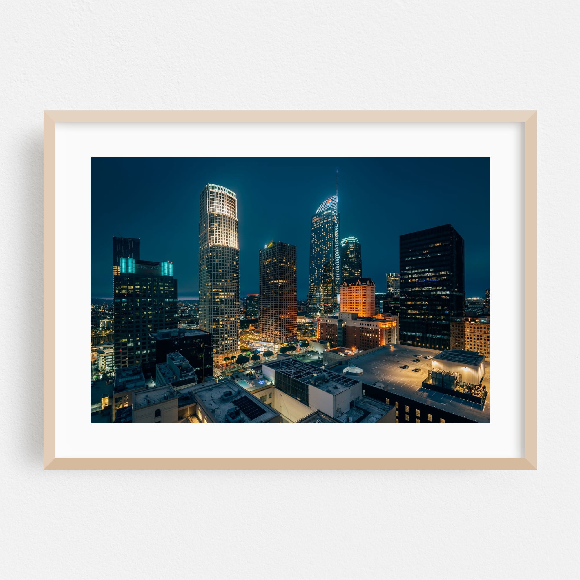 Downtown Views, LA 01 - Los Angeles California Photography Oak Framed ...