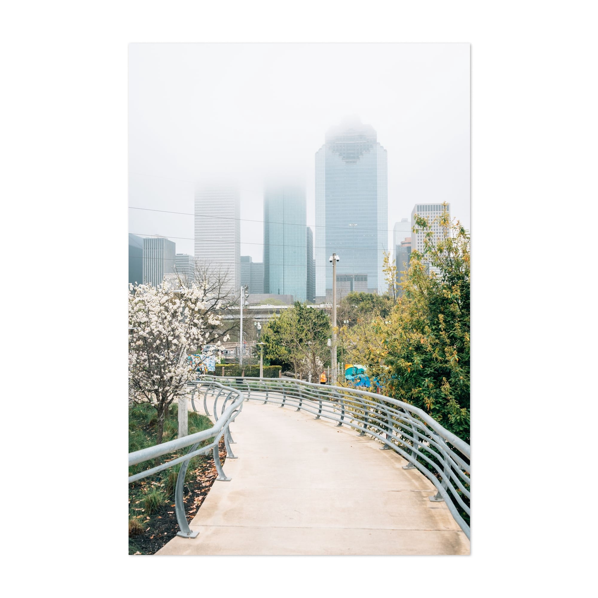 Downtown in Fog 01 - Houston Texas Photography City Skyline ...