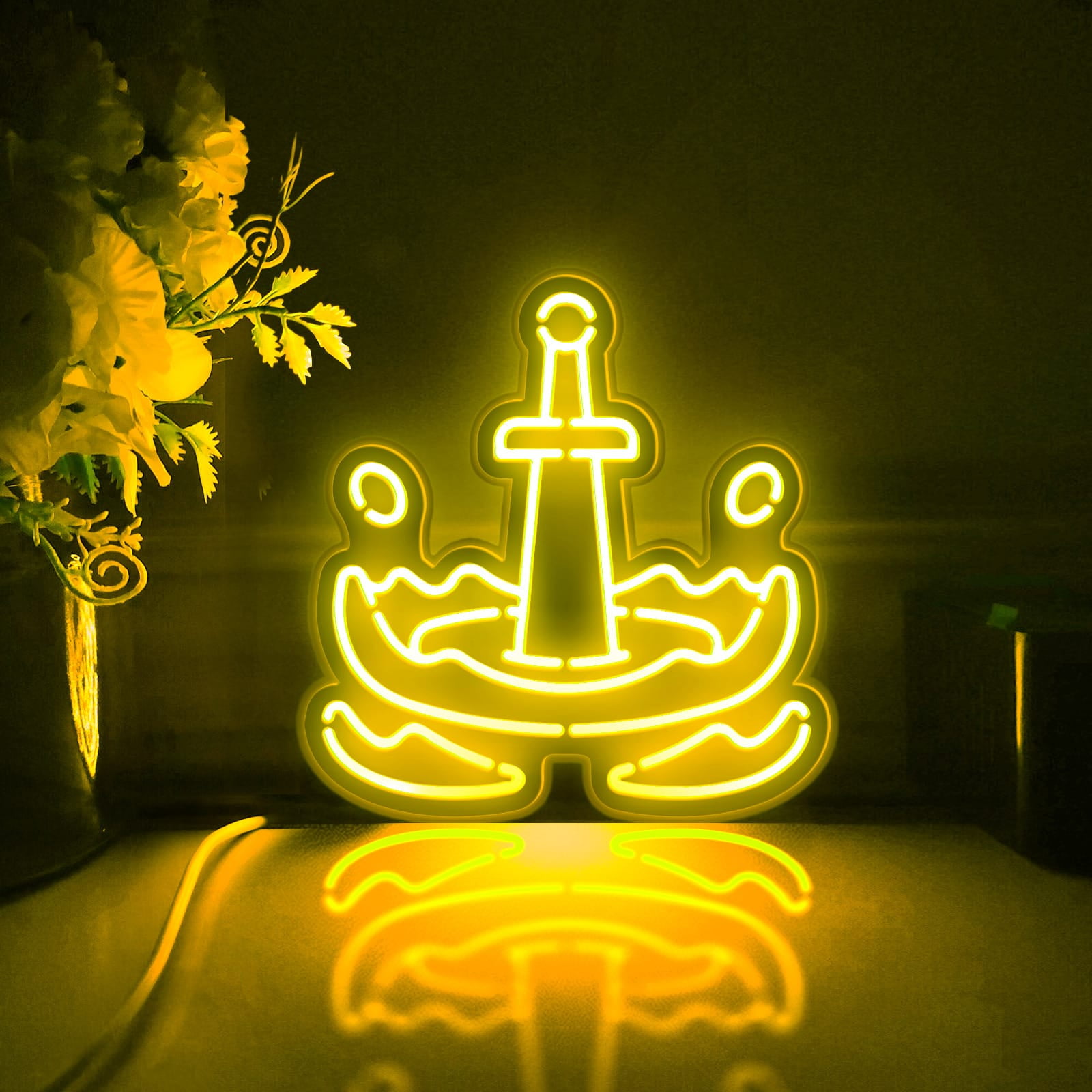 Downward Attack Sword Led Light Box, Dimmable Neon-Like Light Signs USB ...
