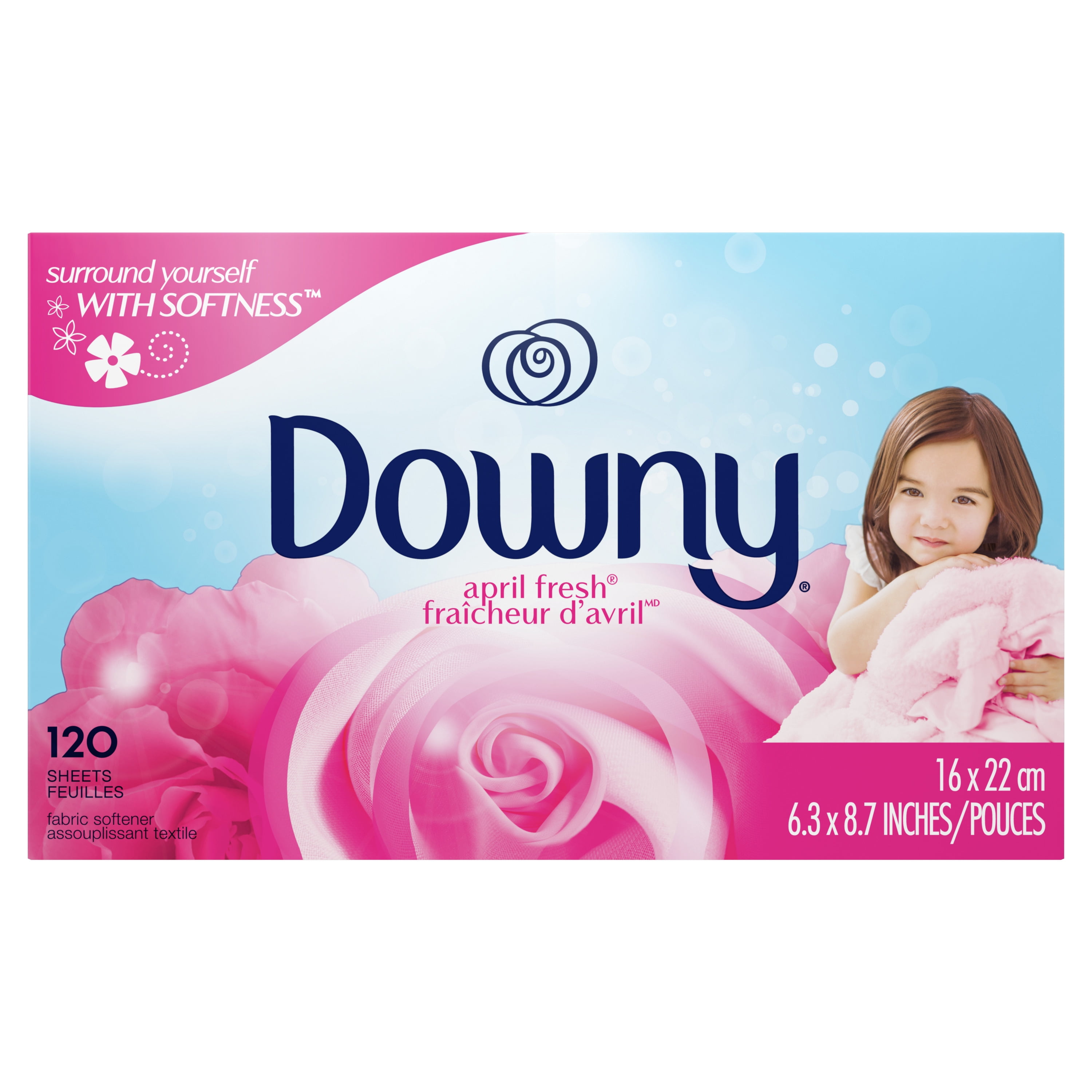 Downy April Fresh Fabric Softener Dryer Sheets, 120 Count - Walmart.com