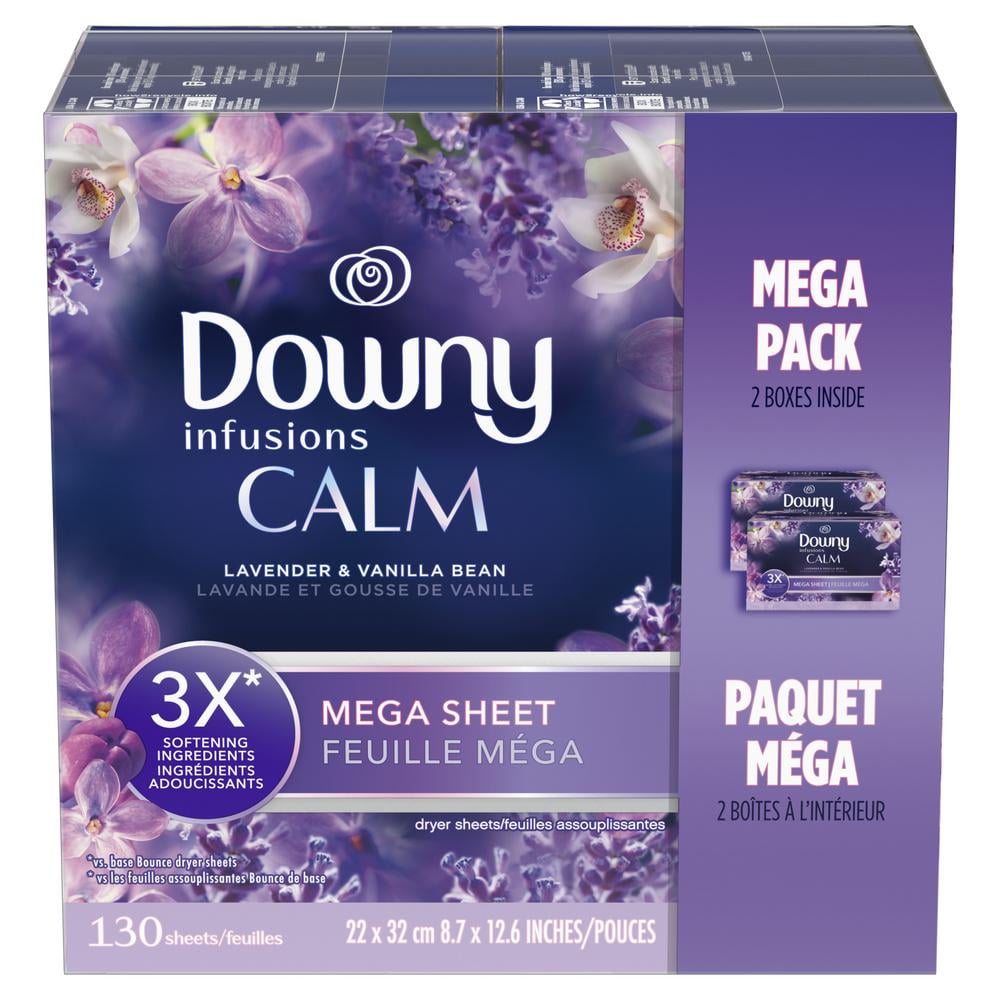 Downy Calm Mega Dryer Sheets - Lavender & Vanilla Bean - 130 ct ...