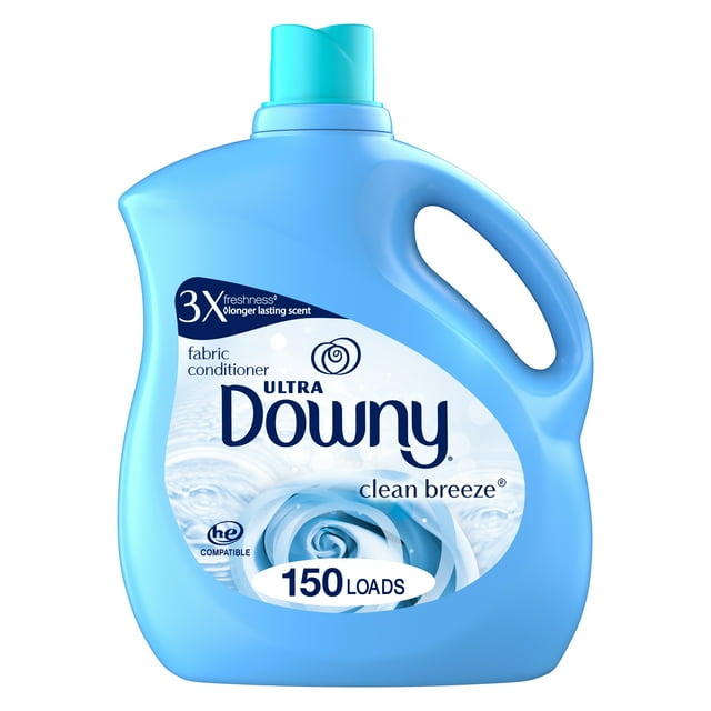 Downy Clean Breeze Laundry Softener, 150 Loads, 129 fl oz - Walmart.com