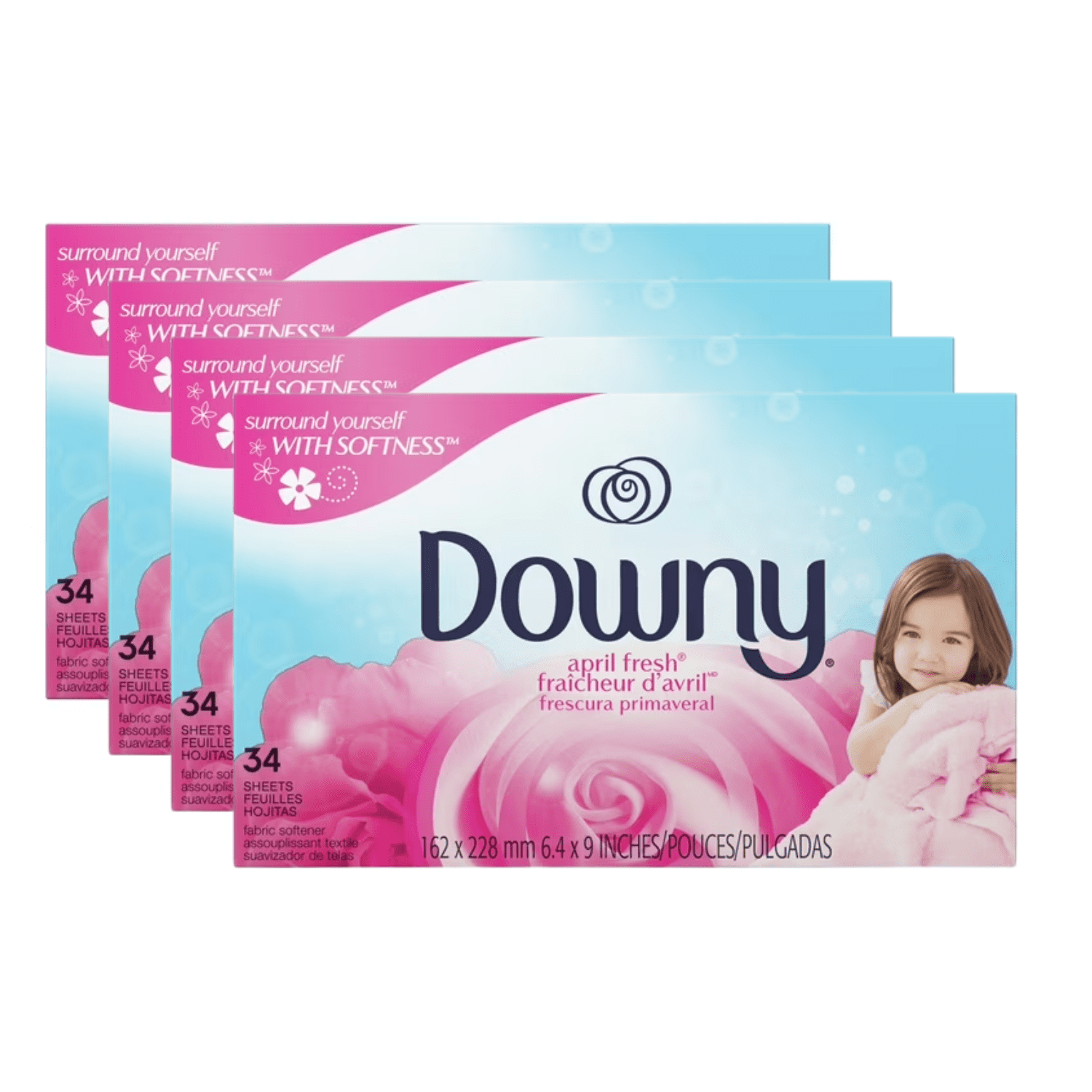 Downy Dryer Sheet (4 Pack) 136 sheets - Walmart.com