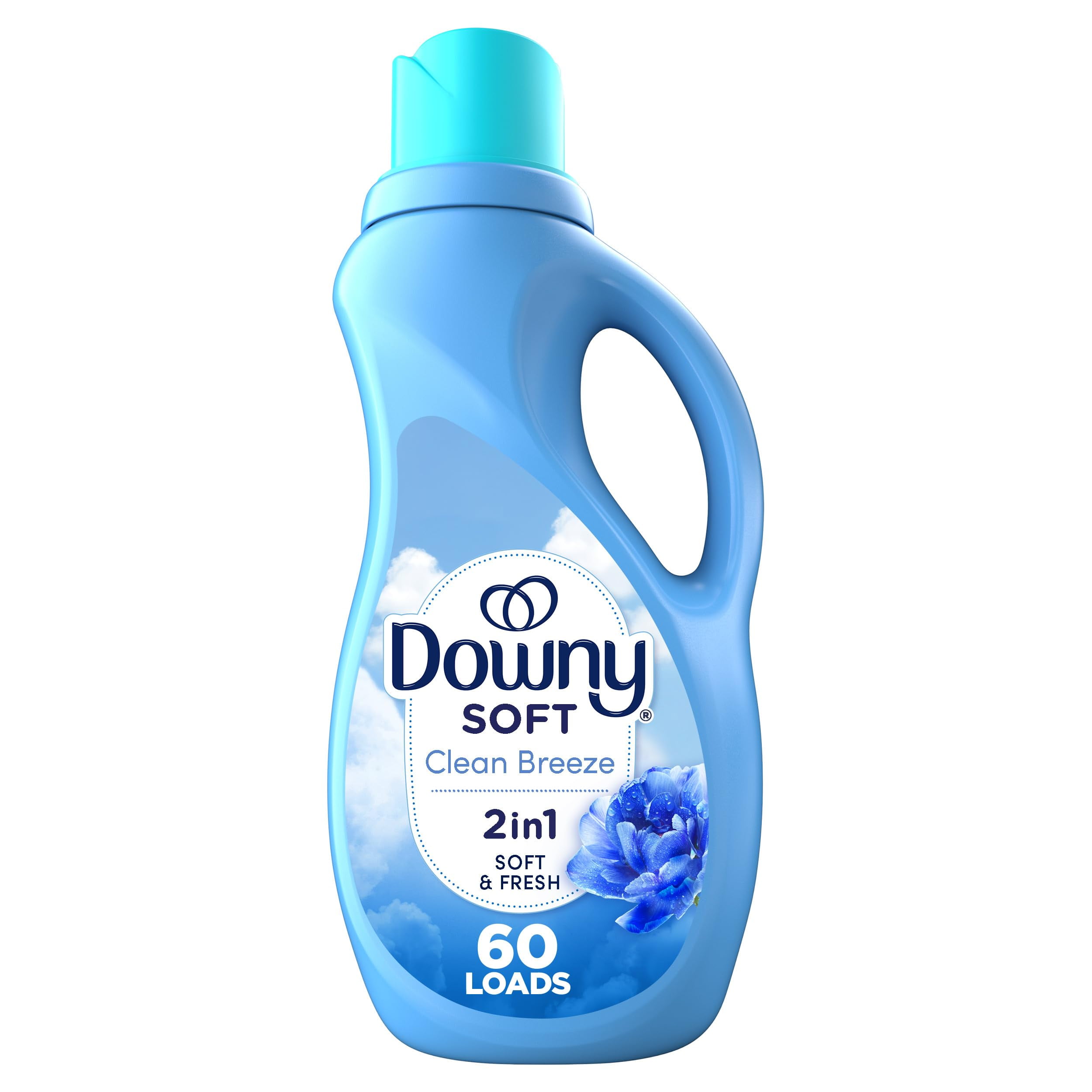 Downy Fabric Softener Liquid, Clean Breeze Scent, 44 Fl Oz, 60 Loads ...