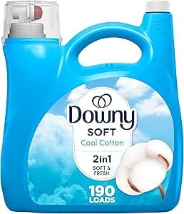 Downy Fabric Softener Liquid, Cool Cotton Scent, 140 fl oz, 190 Loads, Downy Fabric Softener ...