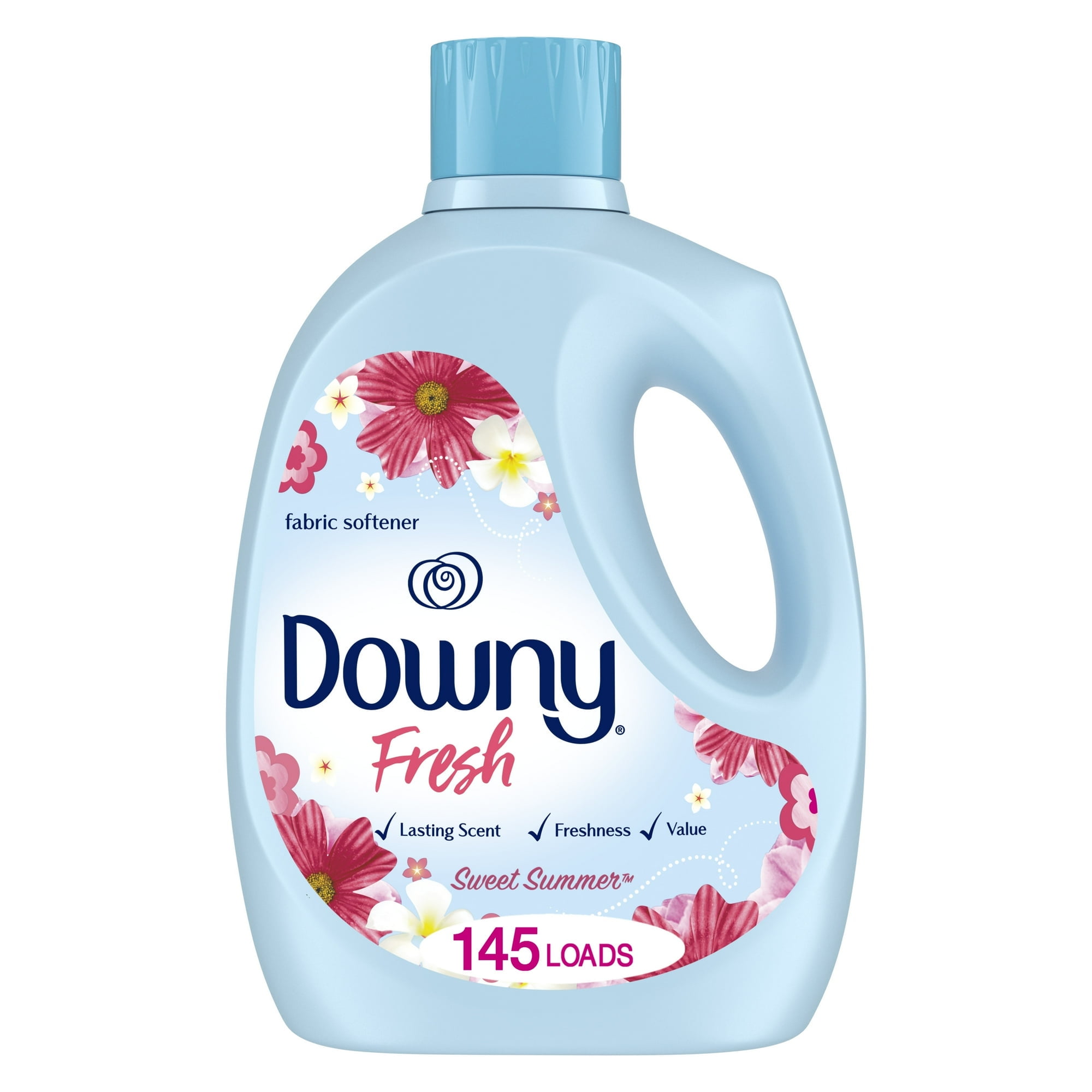 Downy Fresh Non-Concentrated Liquid Fabric Softener, Sweet Summer Scent ...
