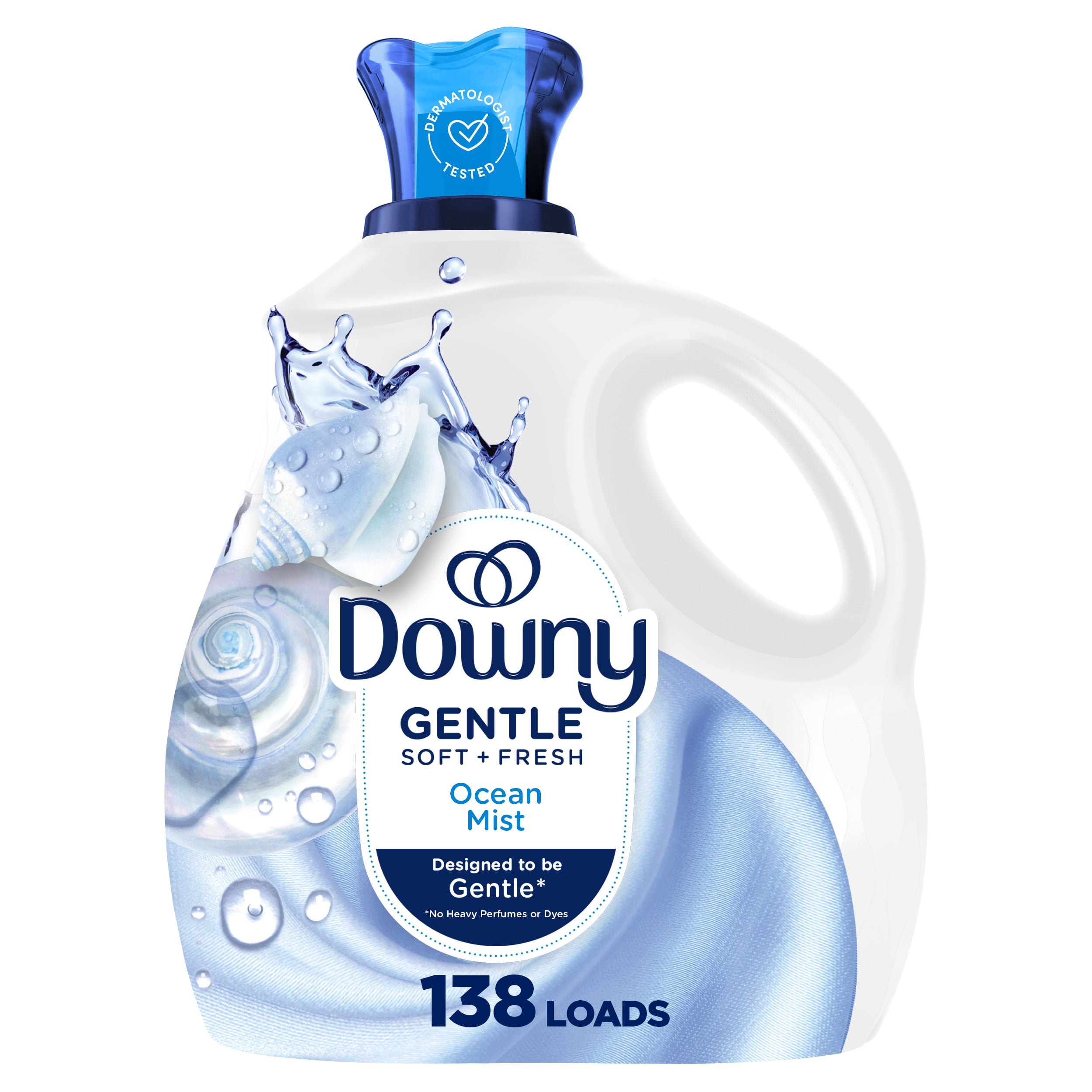 Downy Gentle Soft + Fresh Liquid Fabric Softener, Ocean Mist Scent, 93 ...