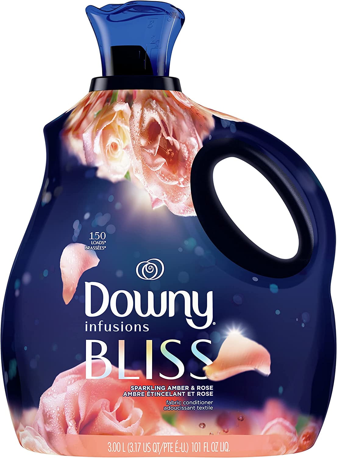 Downy Infusions Bliss Liquid Fabric Softener, Sparkling Amber & Rose ...