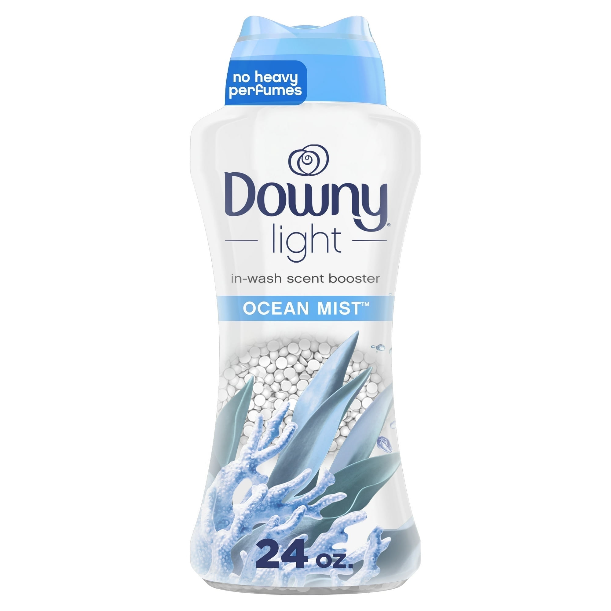 Downy Light 24 oz. Ocean Mist Scent Fabric Softener and Scent Booster ...