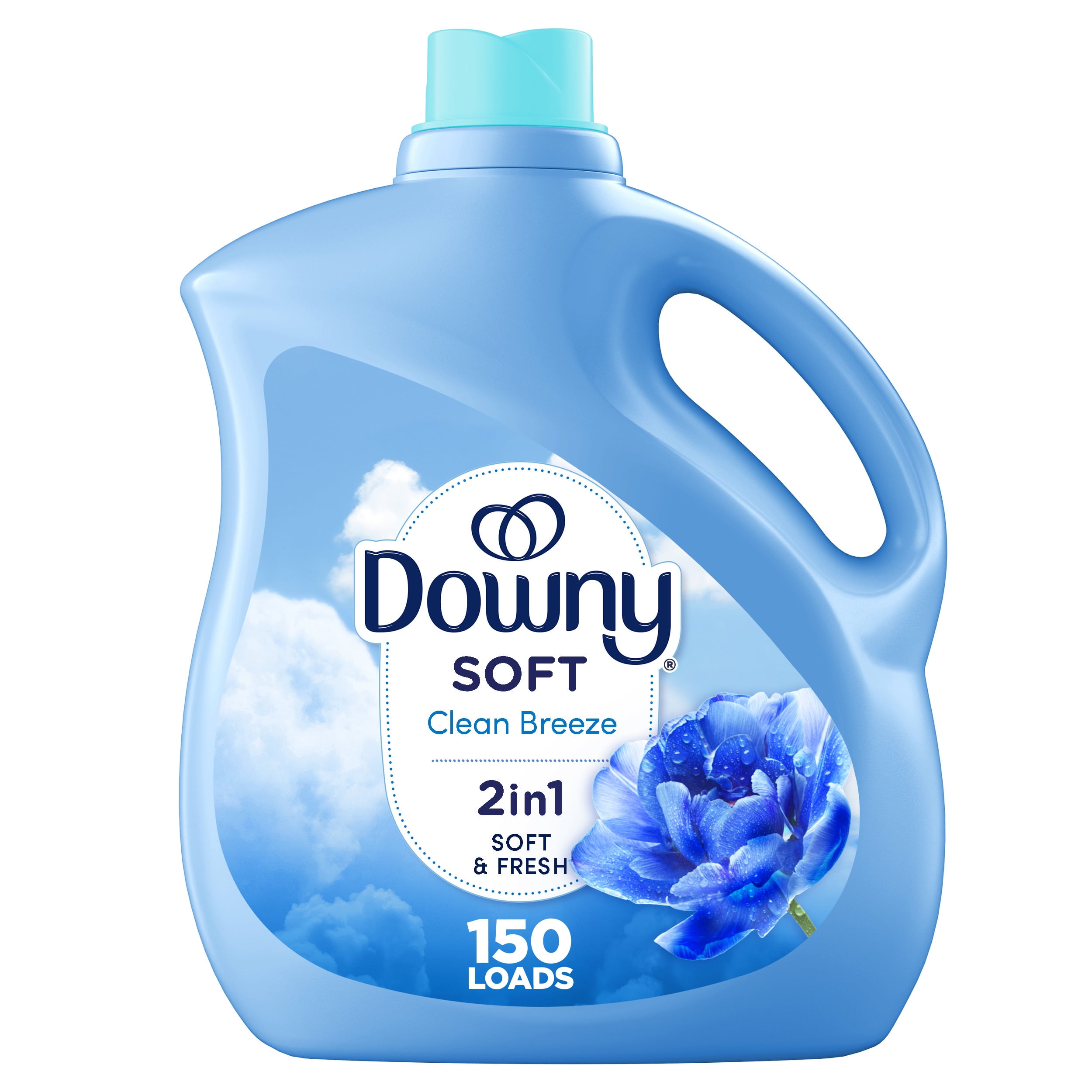 Downy Liquid Fabric Softener, Clean Breeze Scent, 111 fl oz, 150 Loads ...