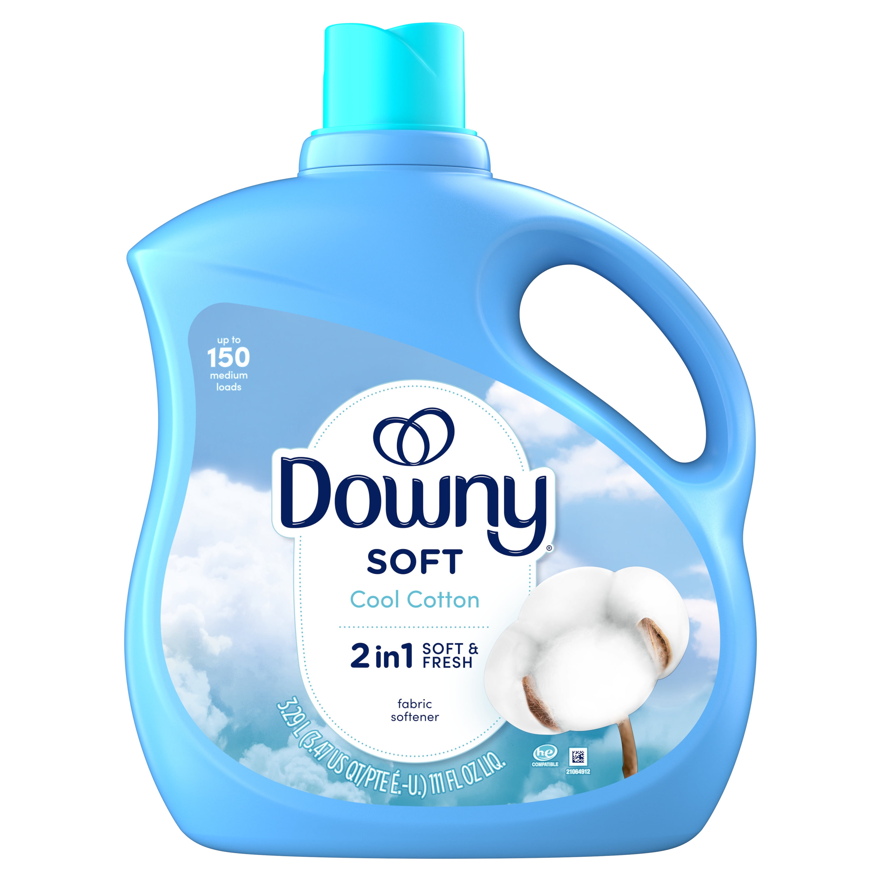 Downy Fabric Softener Liquid (Fabric Conditioner), Cool Cotton Scent ...