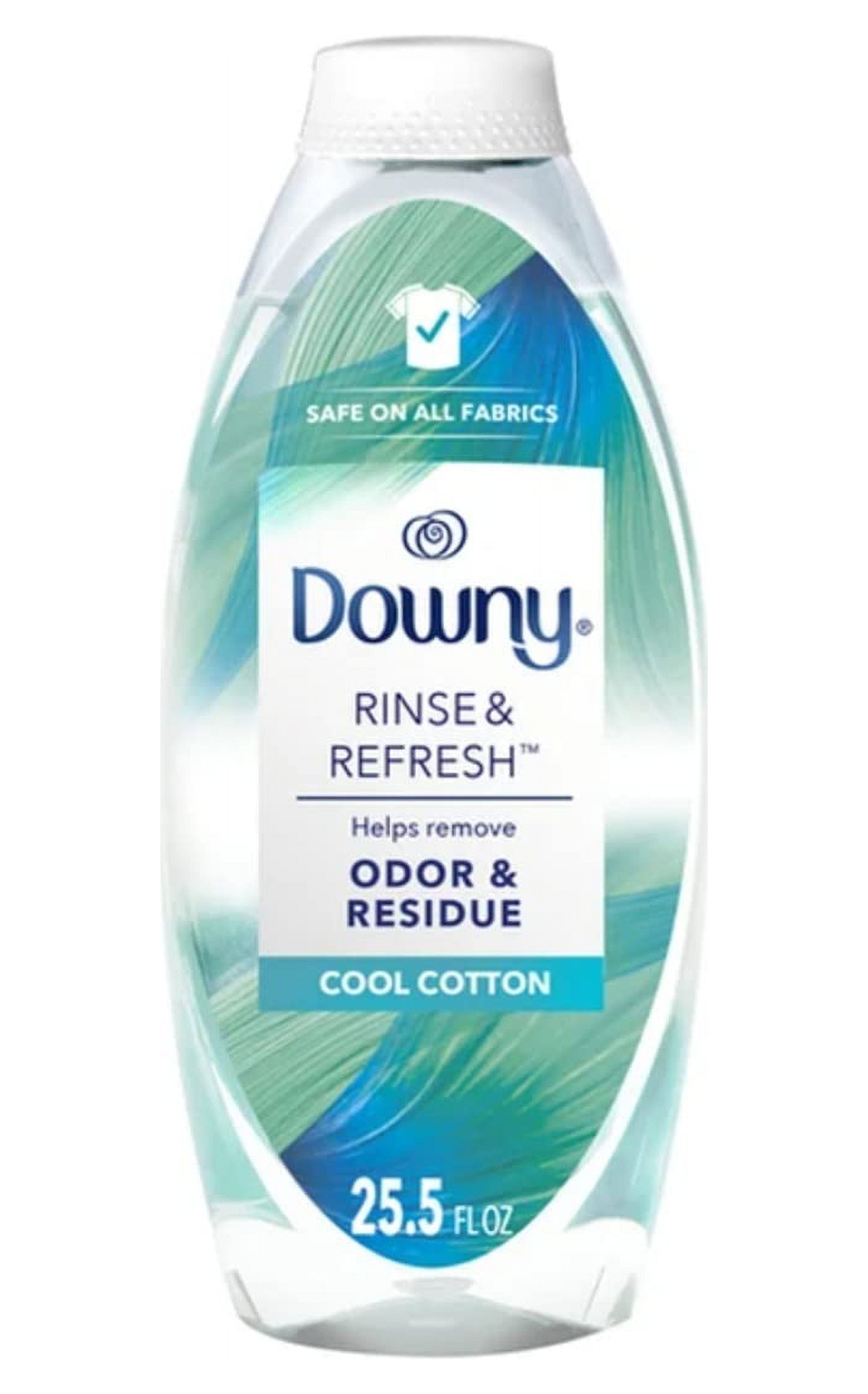 Downy Liquid Fabric Rinse, Cool Cotton Scent, Removes Odor Residue, 25. ...
