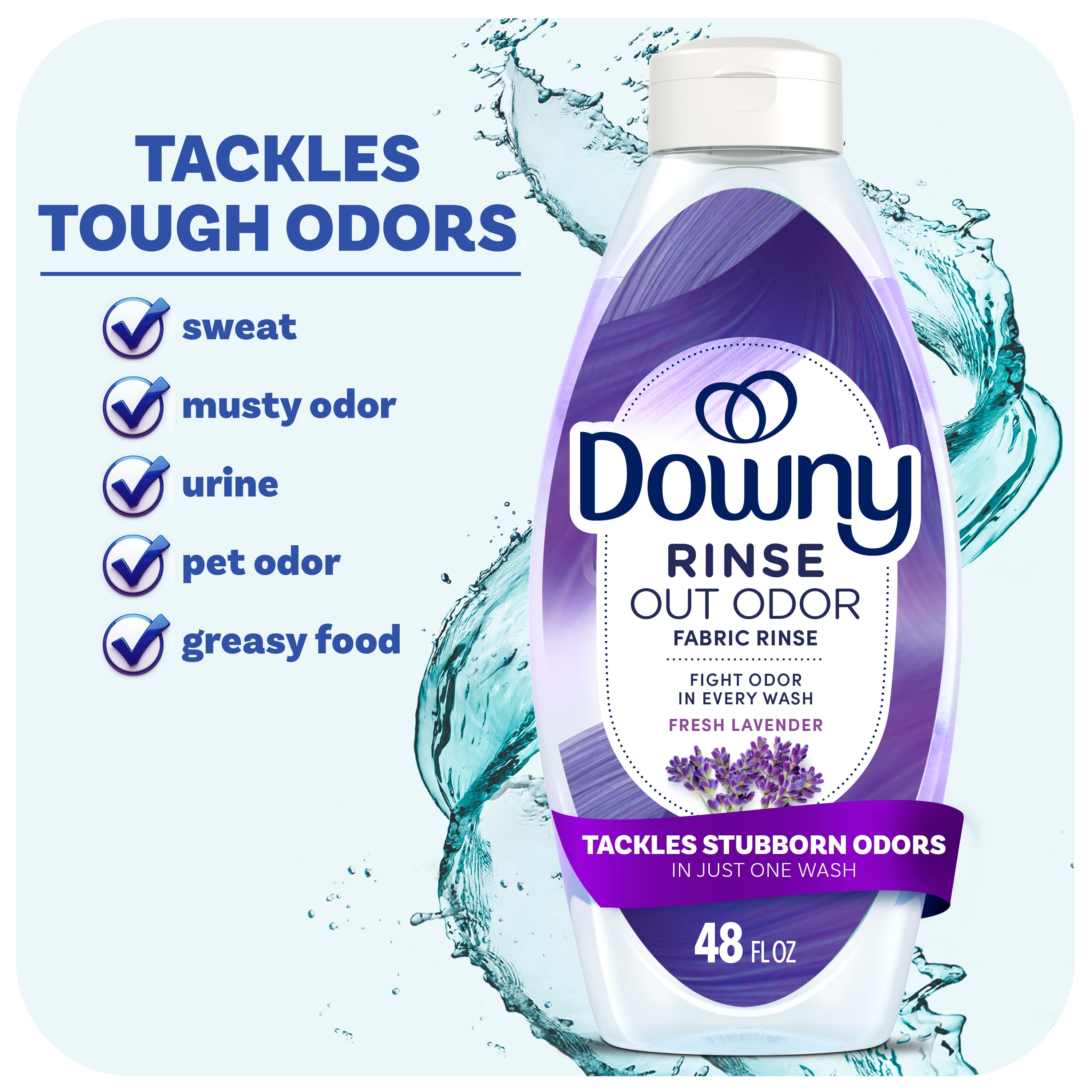 Downy, Rinse Out Odor Laundry Rinse, 48 fl oz, Fresh Lavender Scent ...