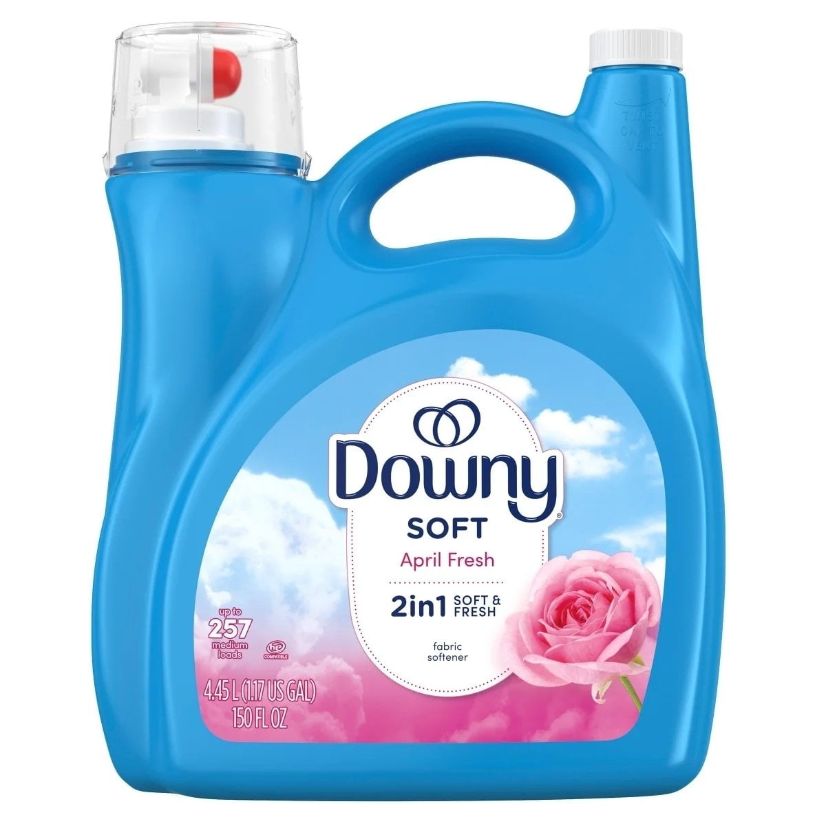 Downy Liquid Fabric Softener, April Fresh, 150 fl oz, 257 Loads, Anti-Static, Color Protection ...