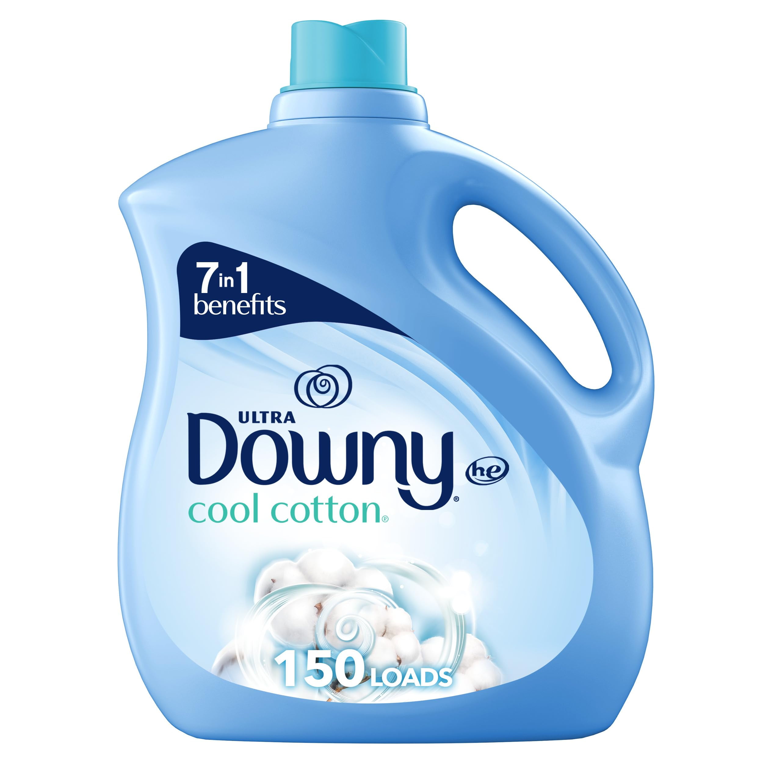 Downy Ultra Cool Cotton Liquid Fabric Softener, Fresh Scent, 150 Loads ...
