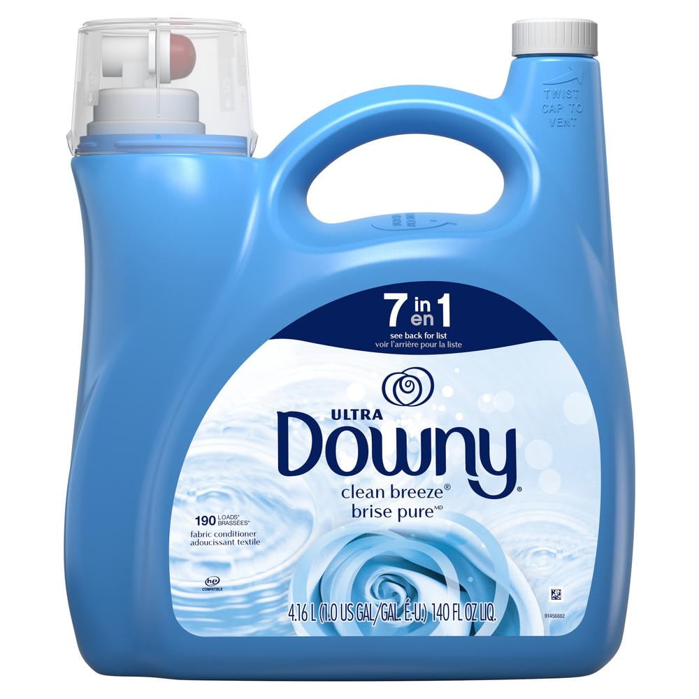Downy Ultra HE Liquid Fabric Conditioner, 190 Loads - Clean Breeze 140 - Walmart.com