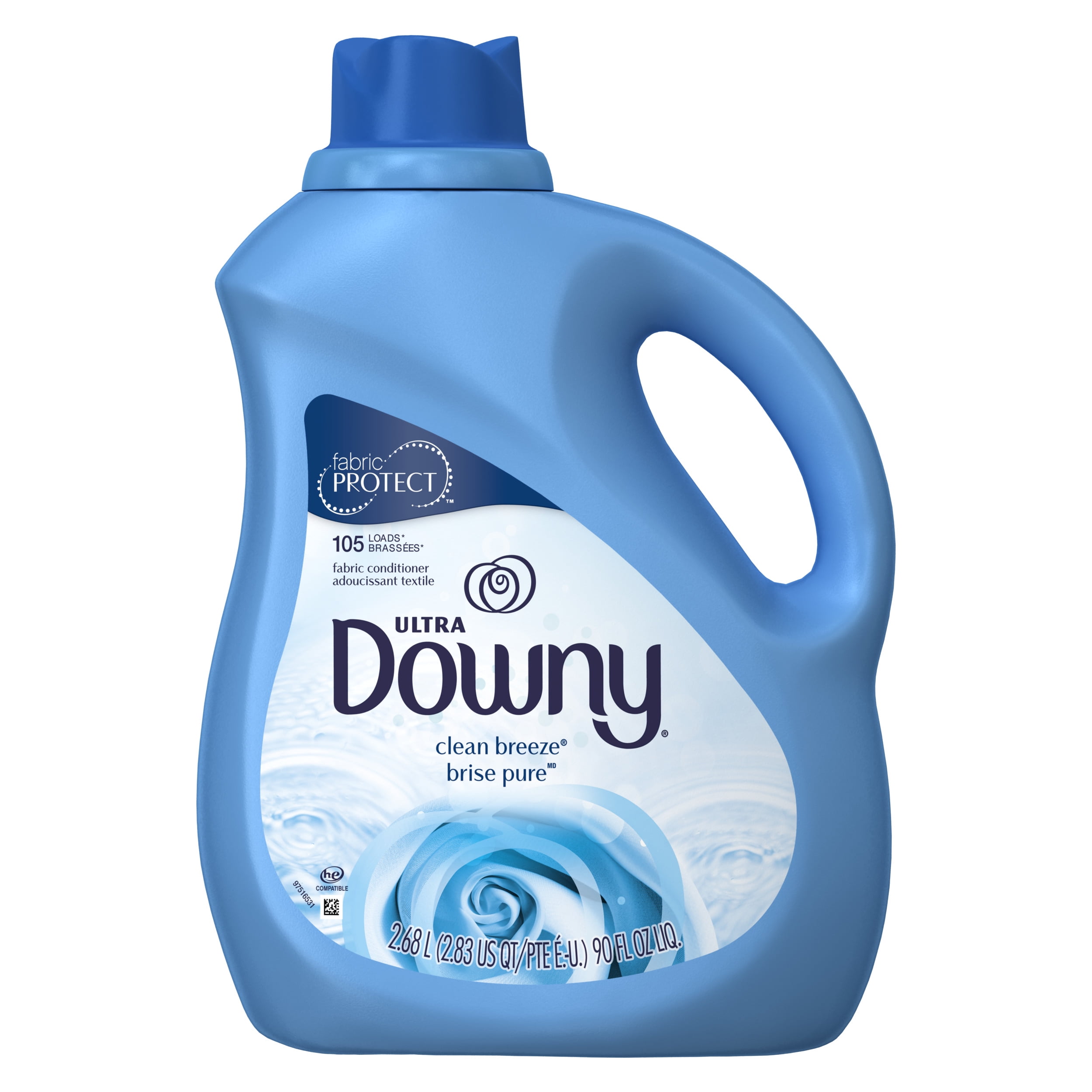 Downy Ultra Softener, Clean Breeze Fabric Conditioner for Laundry, 105 ...