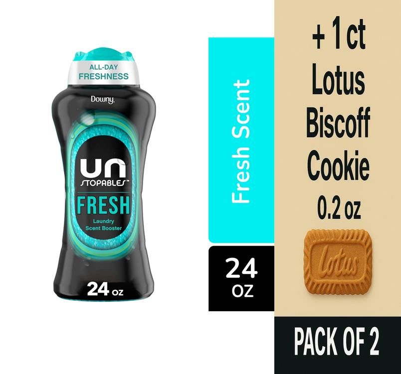 Downy Unstopables Fresh In-Wash Scent Booster Beads 24 oz - Pack of 2 ...