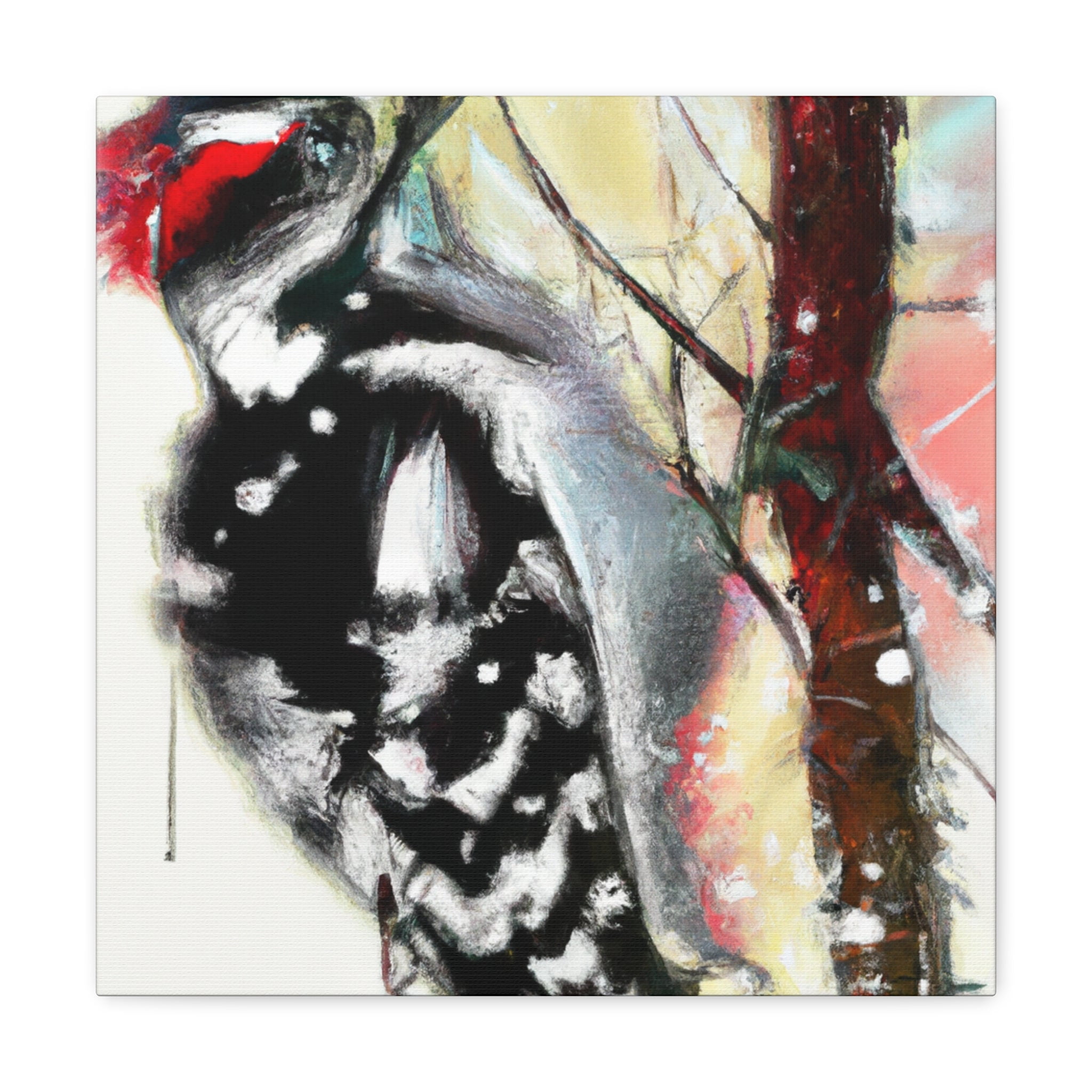 Downy Woodpecker Realism - Canvas - Walmart.com