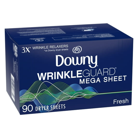 Downy Wrinkle Guard Fabric Softener Dryer Sheets, Softening & Static ...