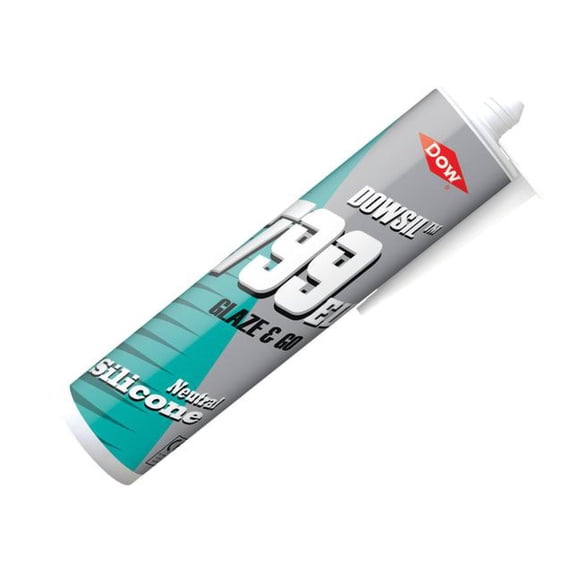 DOWSIL Silicone Sealant White 310ml, Glaze and Weatherproof, Flexible ...