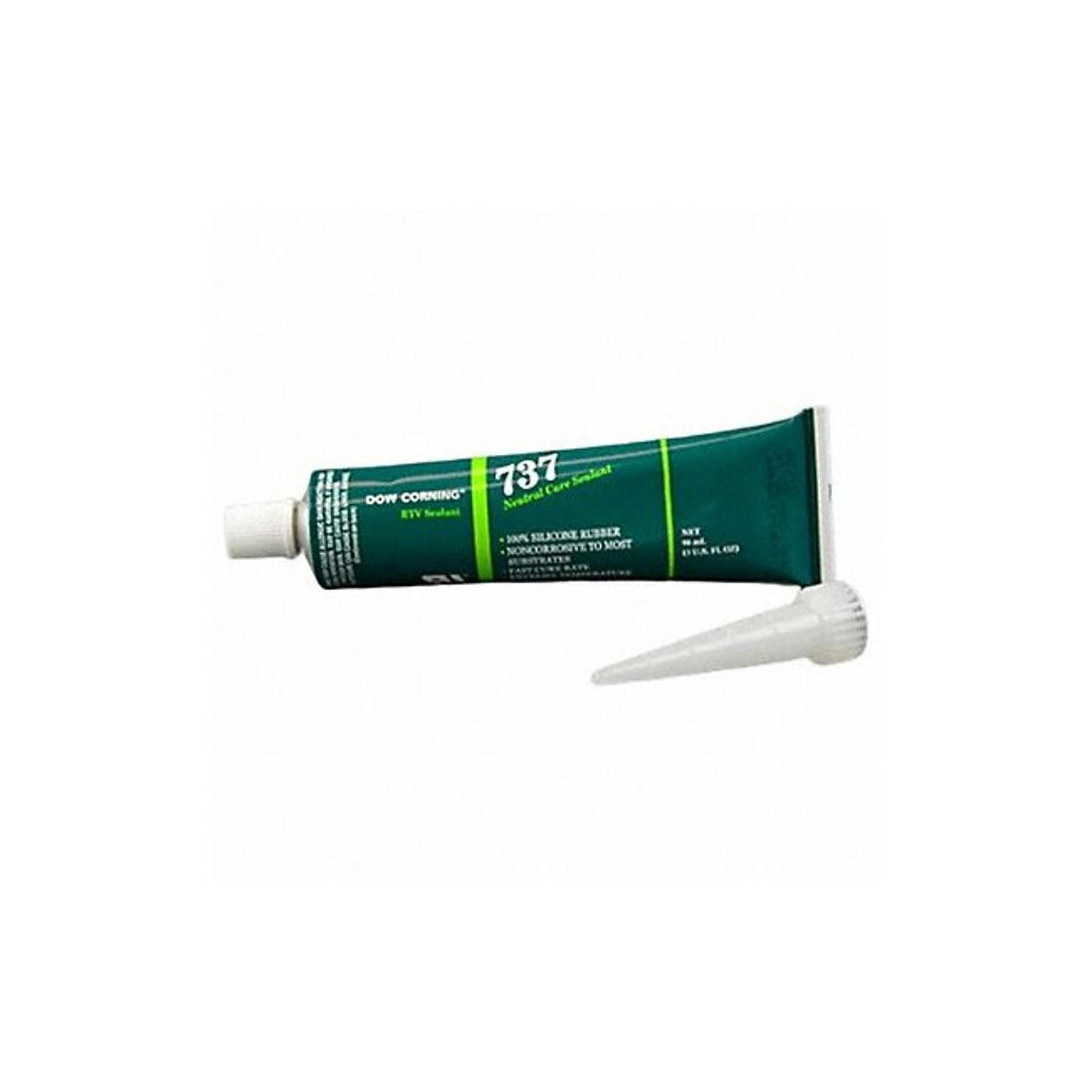Dowsil Silicone Sealant, 3 oz, Tube, Clear, Silicone Base, 737 4098499 ...