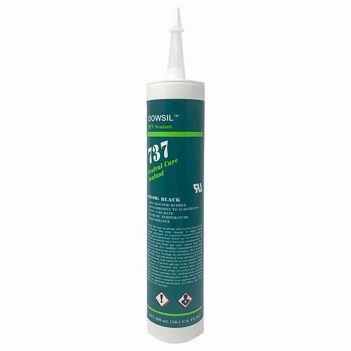 Dowsil Silicone Sealant, 10 oz, Cartridge, Clear, Silicone Base, 737 ...