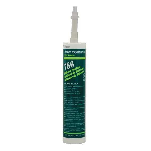 Dowsil Silicone Sealant, 10 oz, Cartridge, Clear, Silicone Base, 786 ...