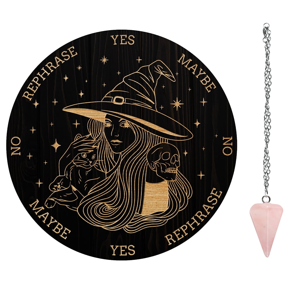 Dowsing Divination Supplies Kit Including PVC Plastic Pendulum Board ...